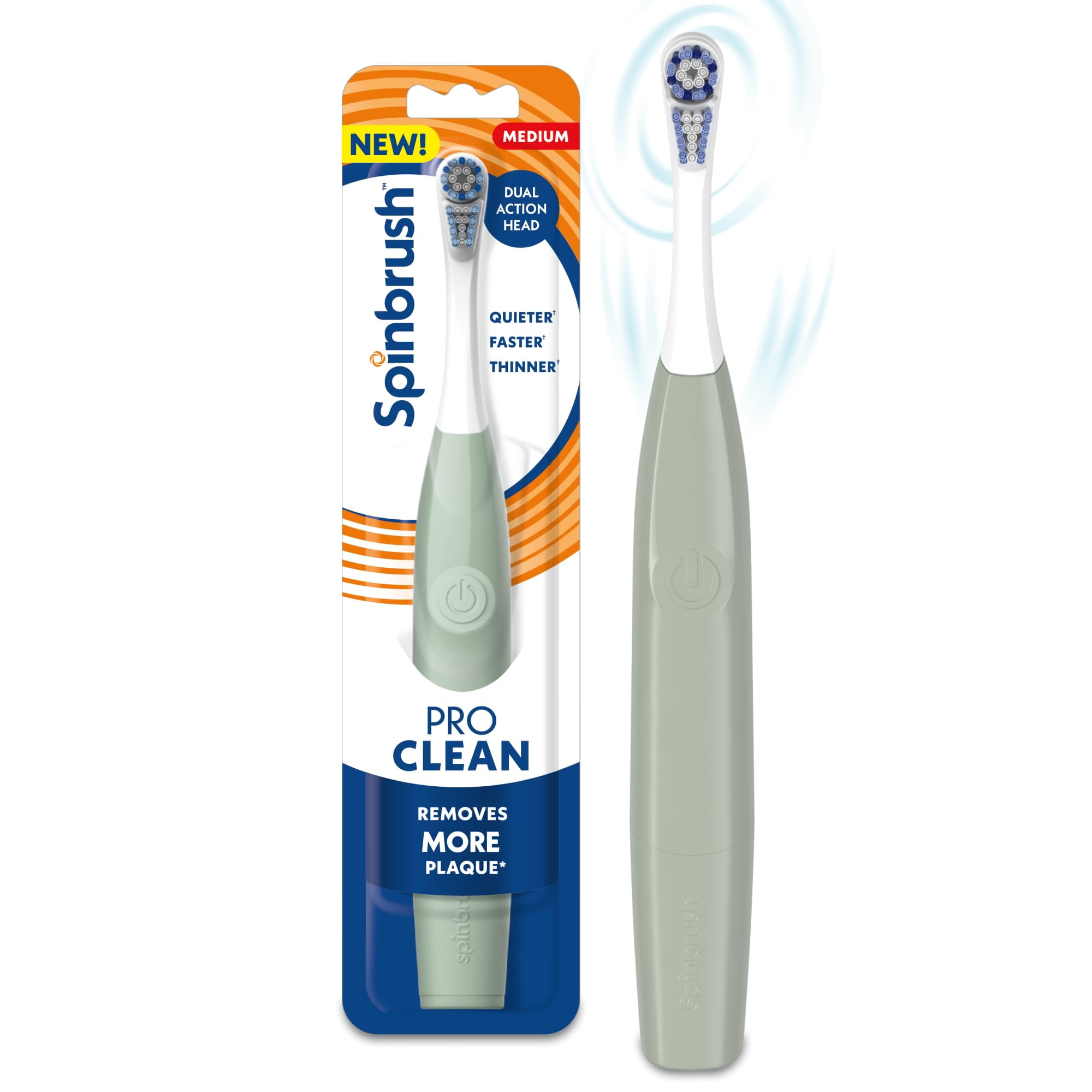Spinbrush New PRO Clean DHF10 Battery Powered Electric Toothbrush for ...