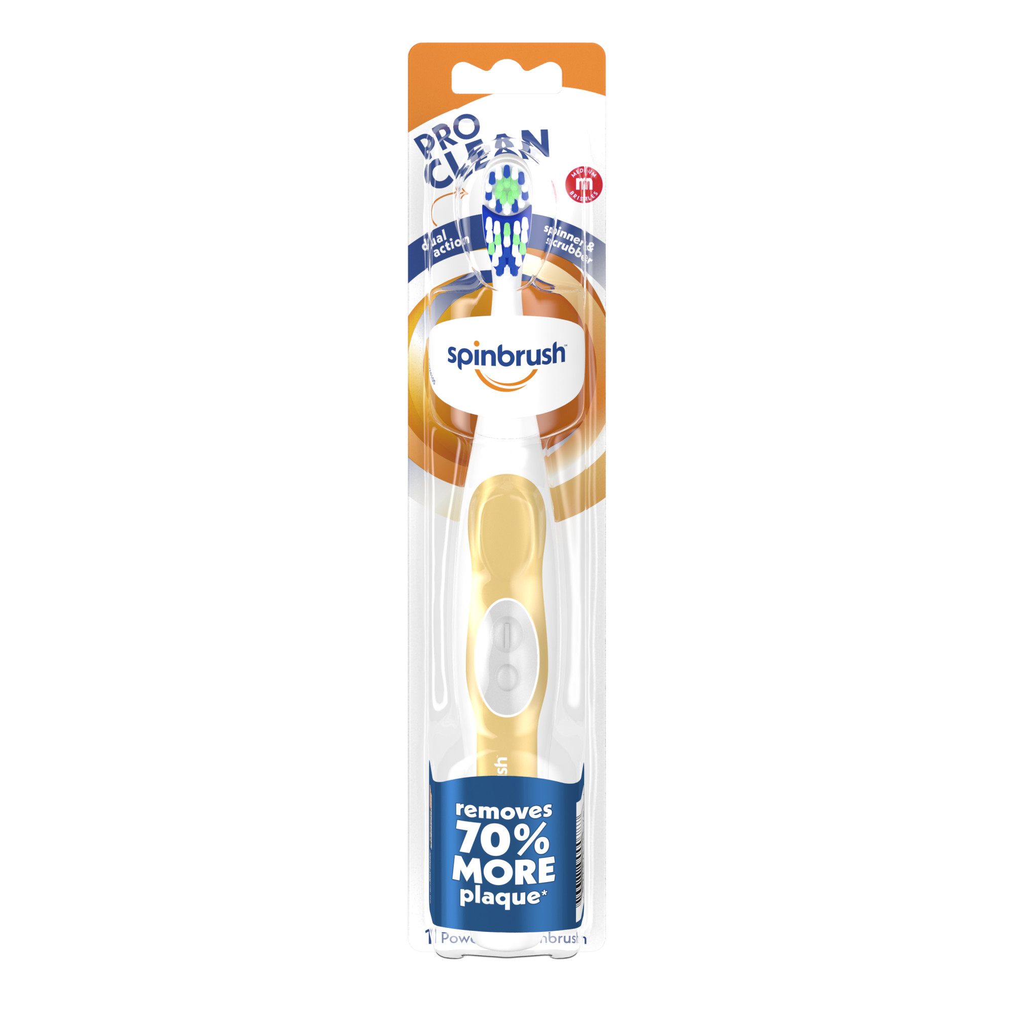Arm & Hammer Spinbrush Pro Whitening Soft Bristle Power Toothbrush, 1 ...