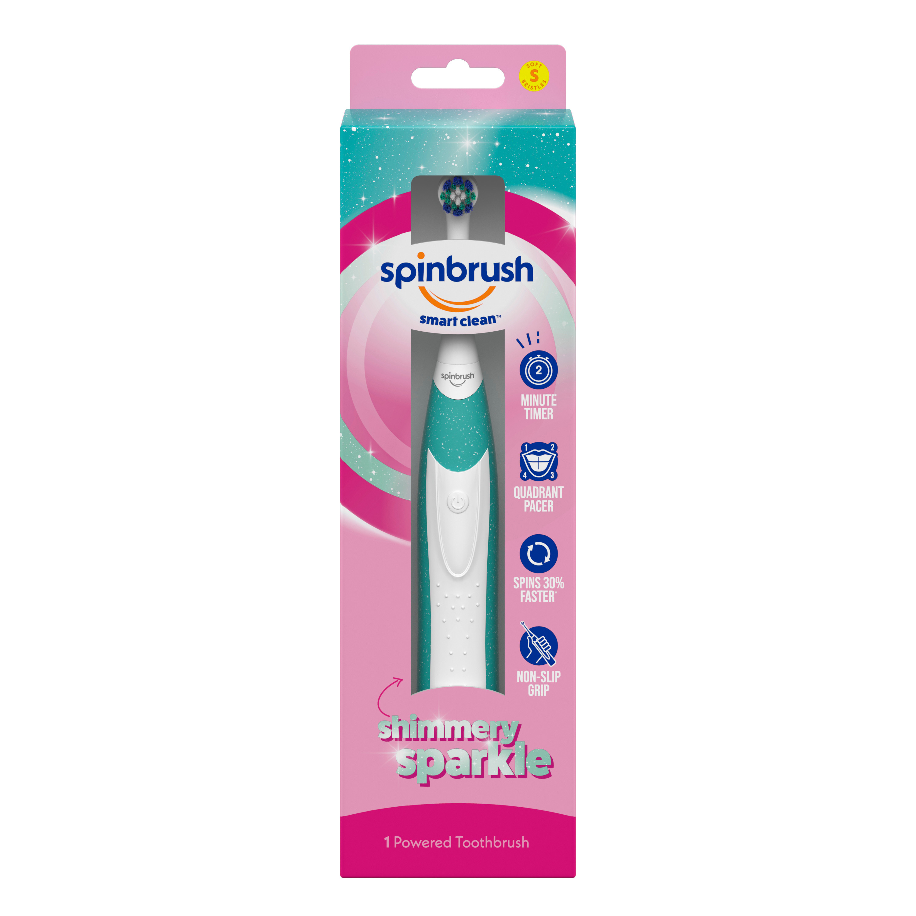 Spinbrush Clear & Clean Kids Toothbrush, Battery-Powered Electric ...