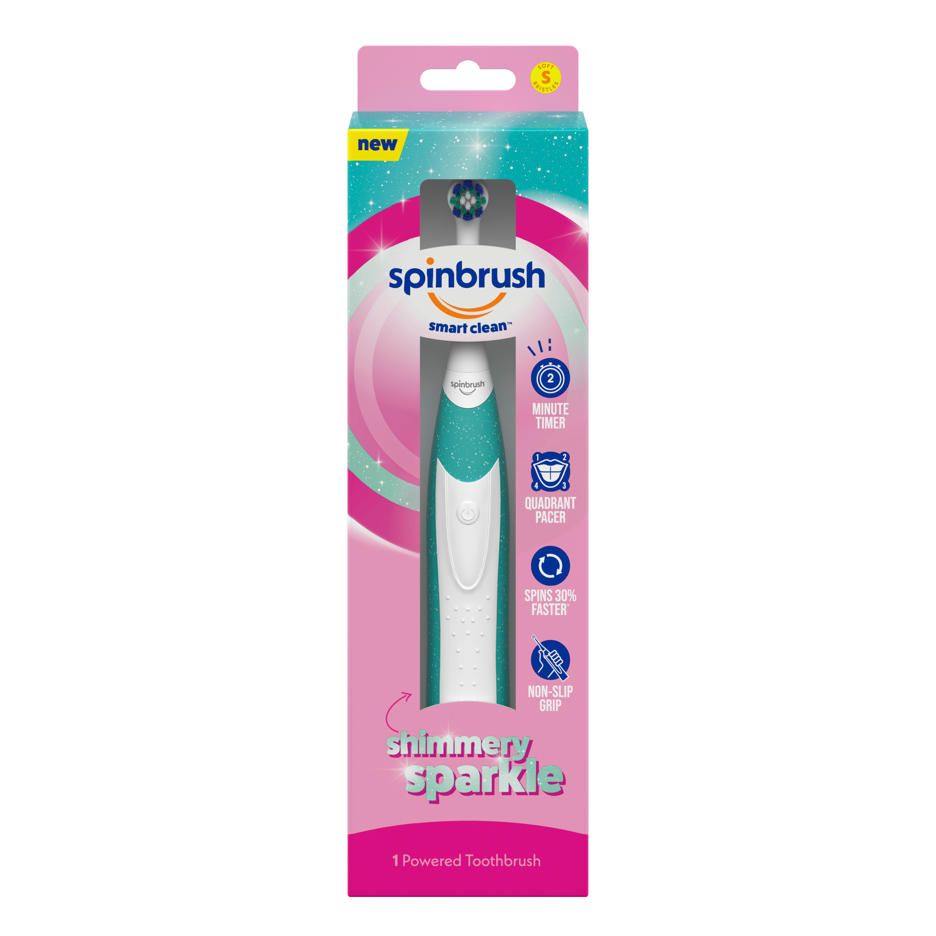 ARM & HAMMER Spinbrush PRO Clean Soft Family Pack- 2 Brushes Plus 4 ...
