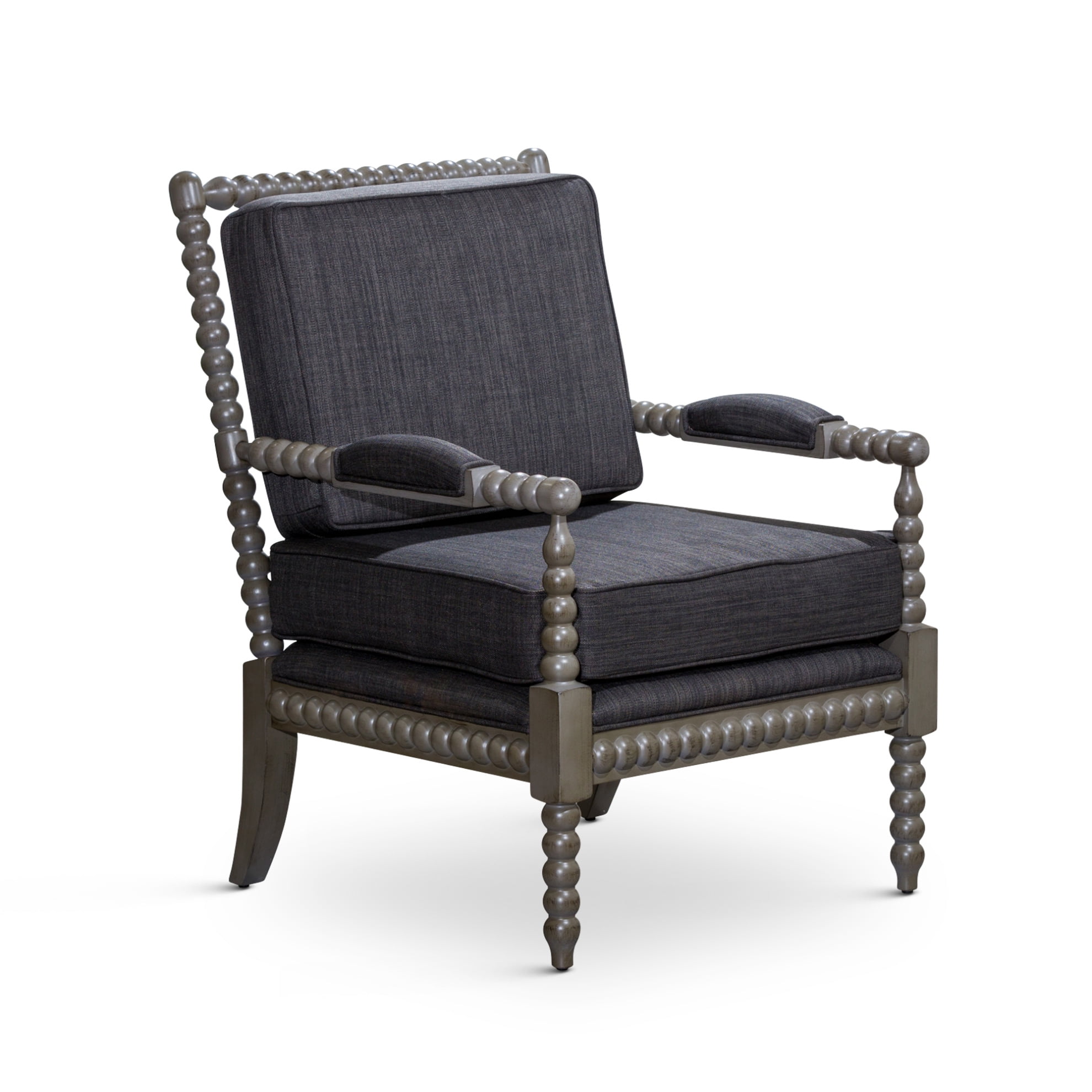 Spindle Accent Chair with Wood Frame, Home Living Spindle Chair ...