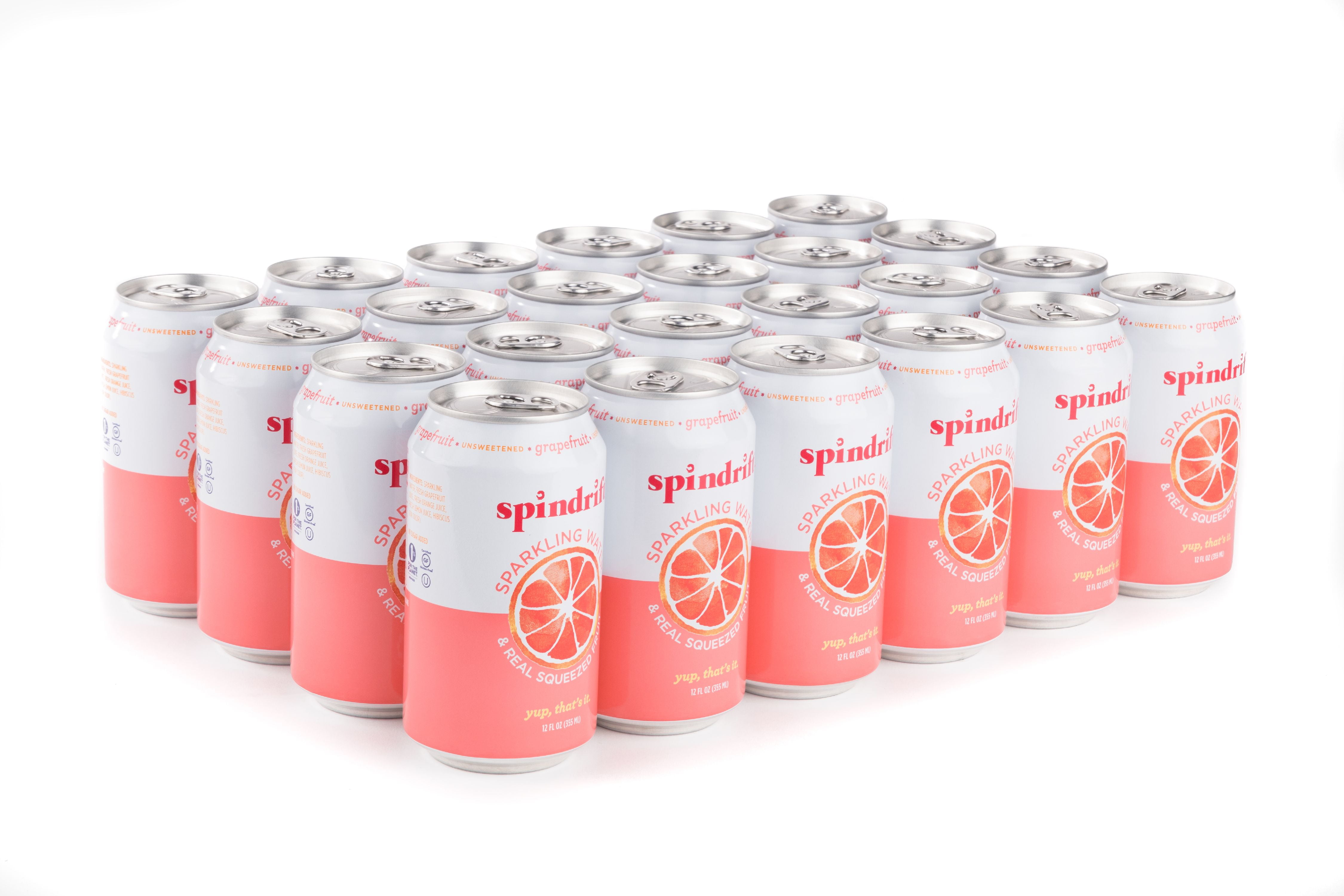 Spindrift Grapefruit Sparkling Water, 12 Fl. oz. Cans (Pack of 24) - Walmart.com