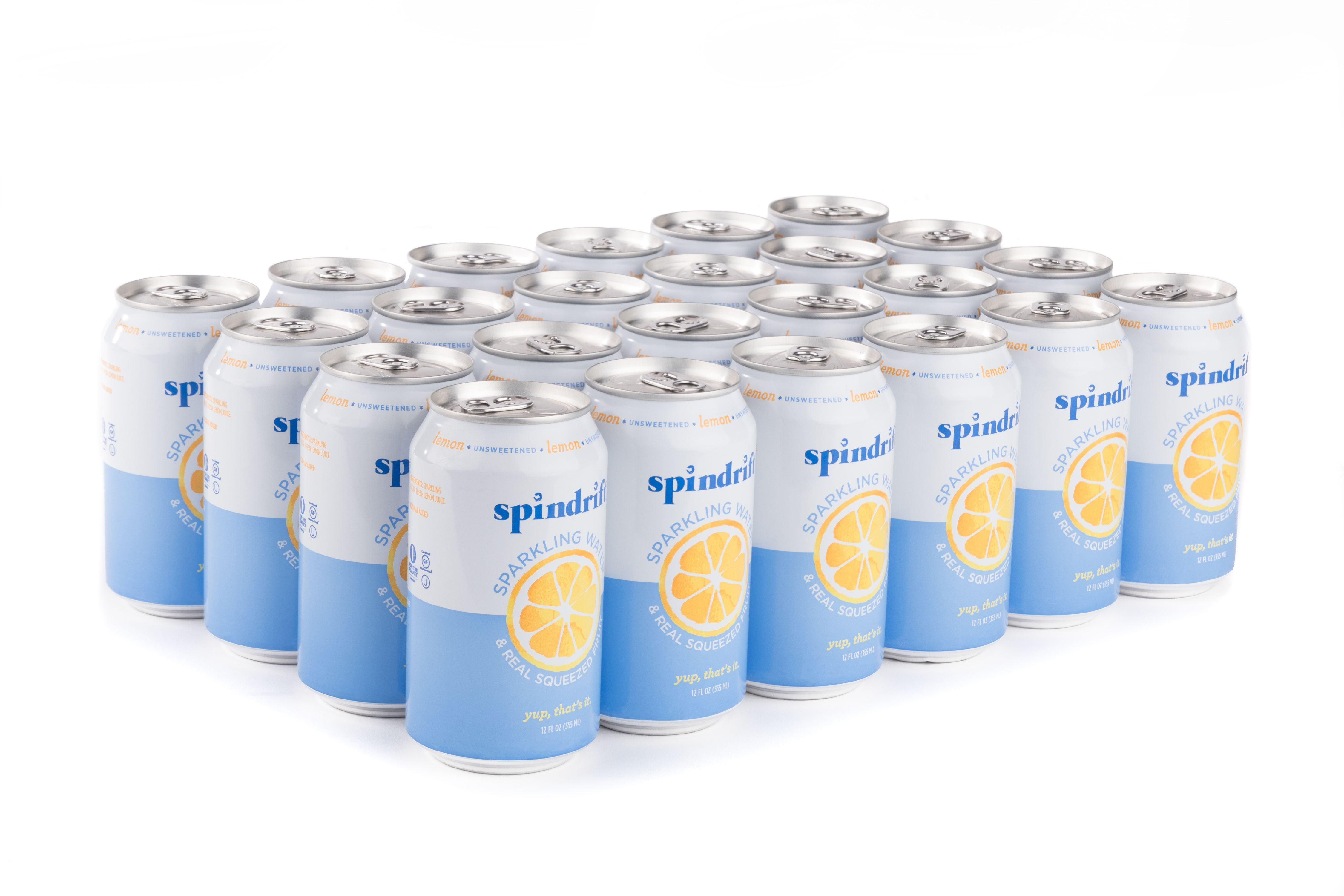 Spindrift Lemon Sparkling Water, 12 Fl. Oz. Cans (Pack of 24) - Walmart.com