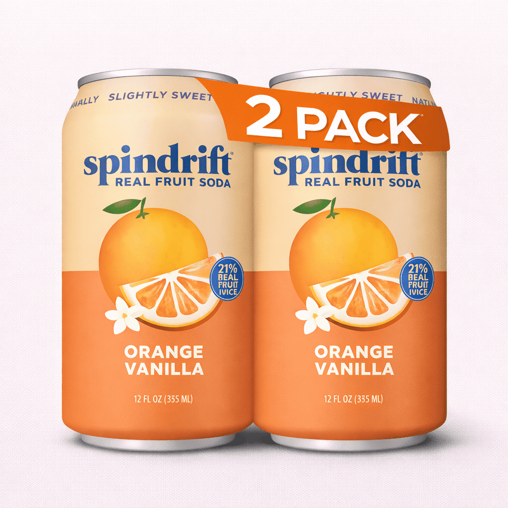 Spindrift "Orange Cream Float" Orange Vanilla Soda Made with Real ...