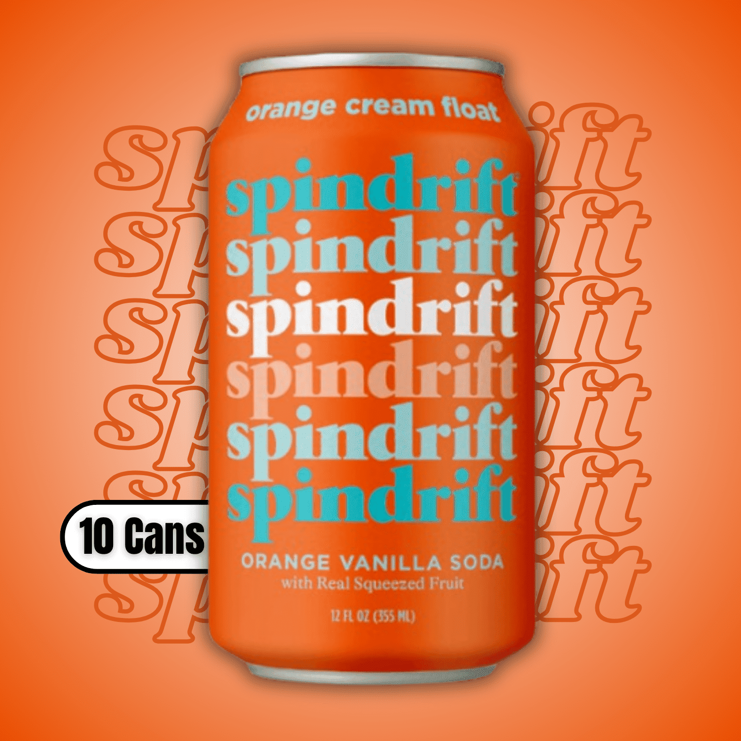 Spindrift Orange Cream Float Sparkling Soda, 12 fl oz, 10 Pack ...