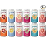 Spindrift Sparkling Water, 6 Flavor Assorted Variety Sampler Pack, Made with Real Squeezed Fruit ...