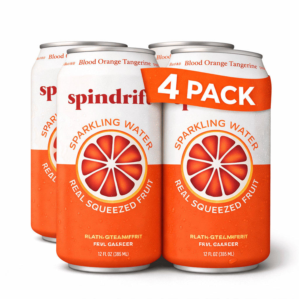 Spindrift Sparkling Water, Blood Orange Tangerine Flavored, Made with ...