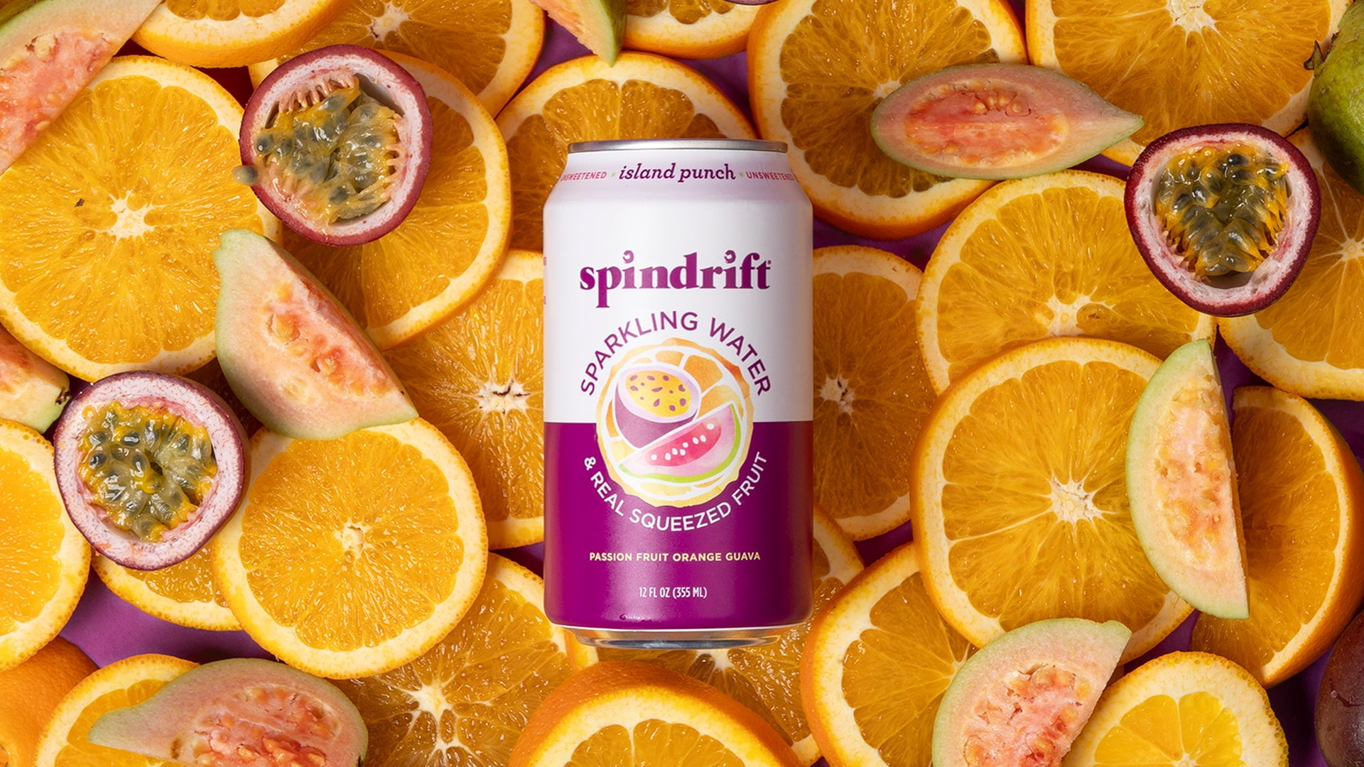 Spindrift Sparkling Water, Island Punch Flavored, Made with Real Squeezed Fruit, 12 fl oz, 8 ...