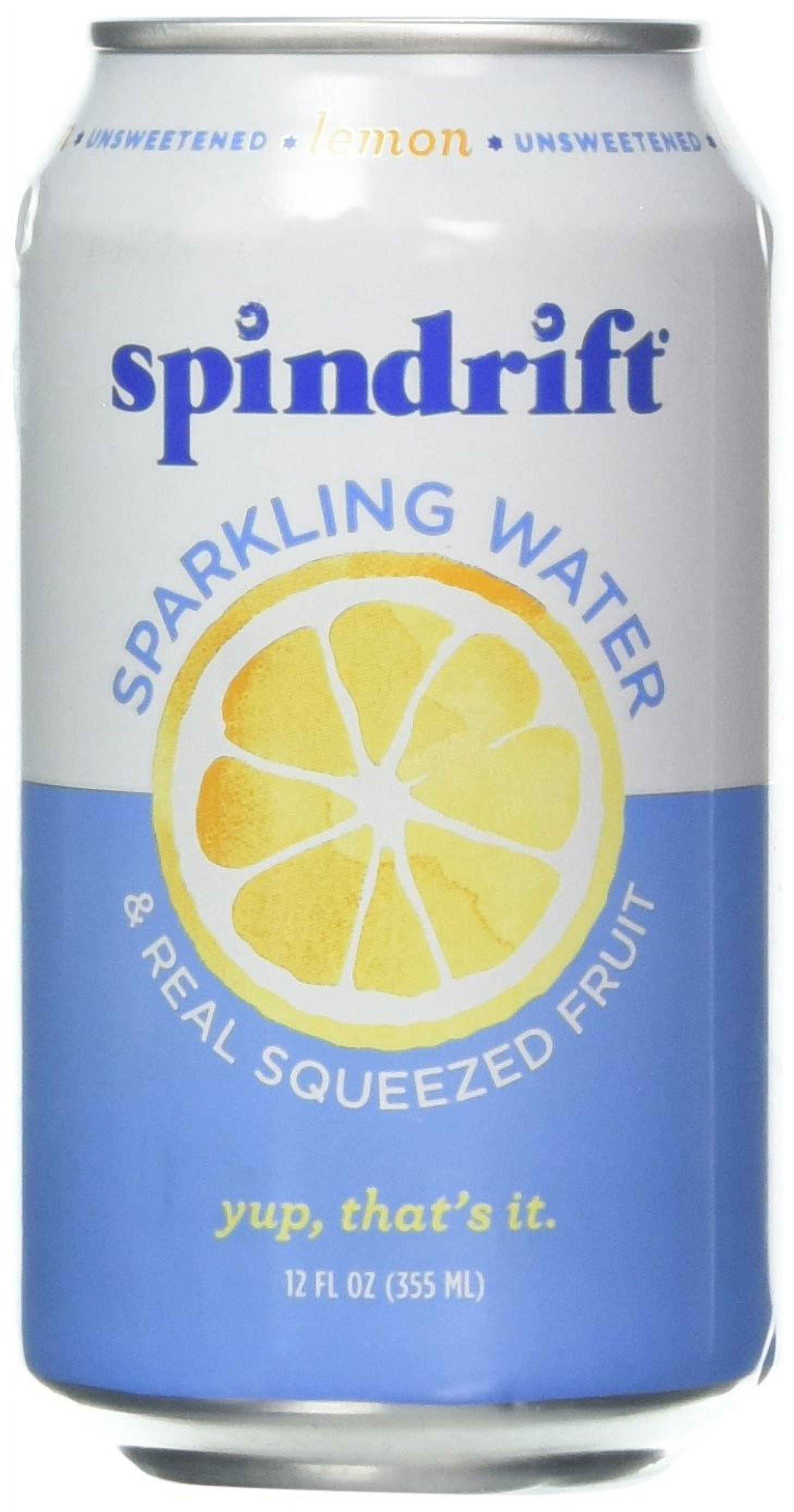 Spindrift Sparkling Water, Lemon, 12 fl oz - Walmart.com
