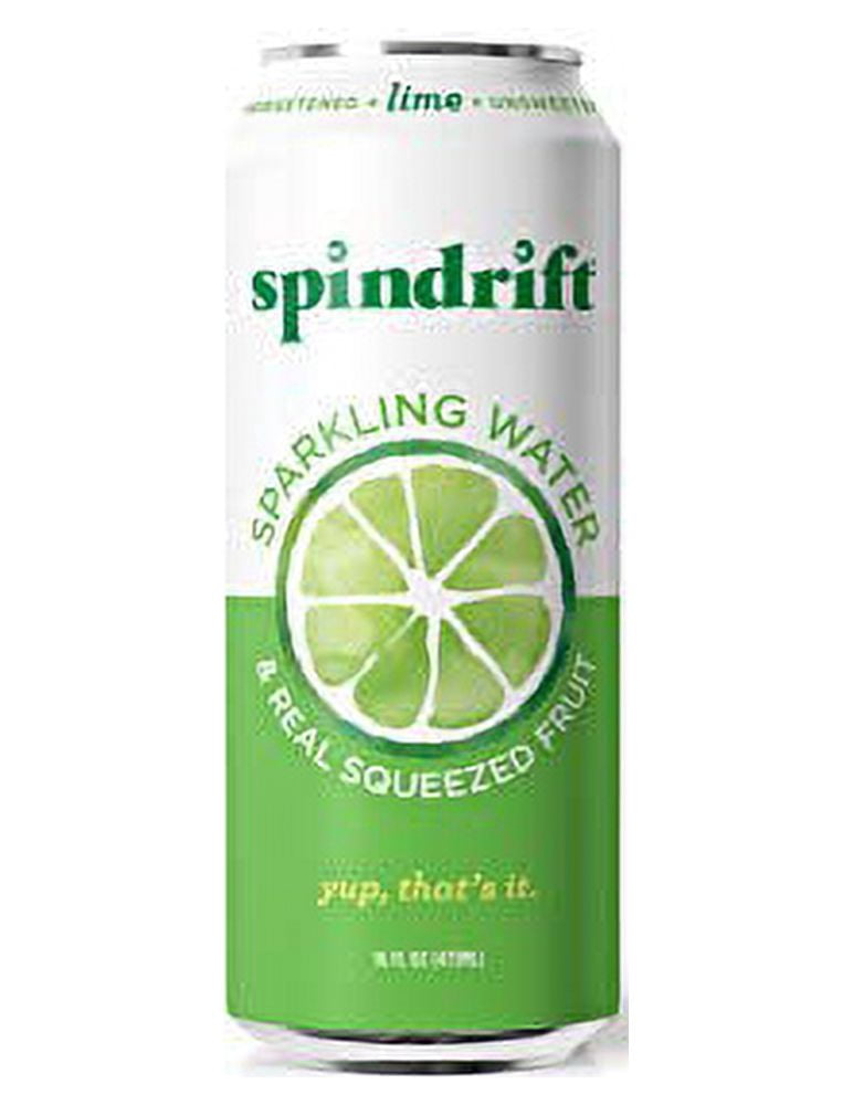Spindrift Lime Sparkling Water, Made with Real Squeezed Fruit, 16 oz ...