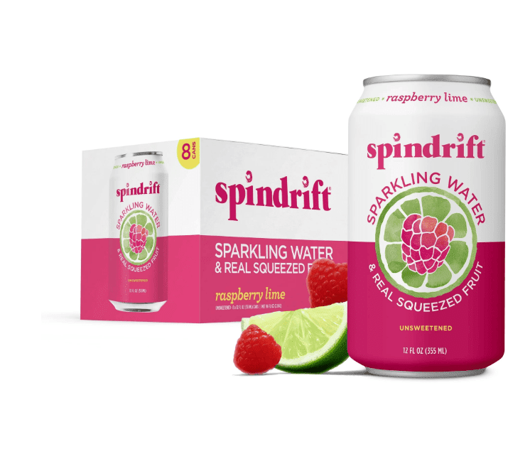 Spindrift Sparkling Water, Raspberry Lime, 12 Fl Oz, 8 Ct - Walmart.com