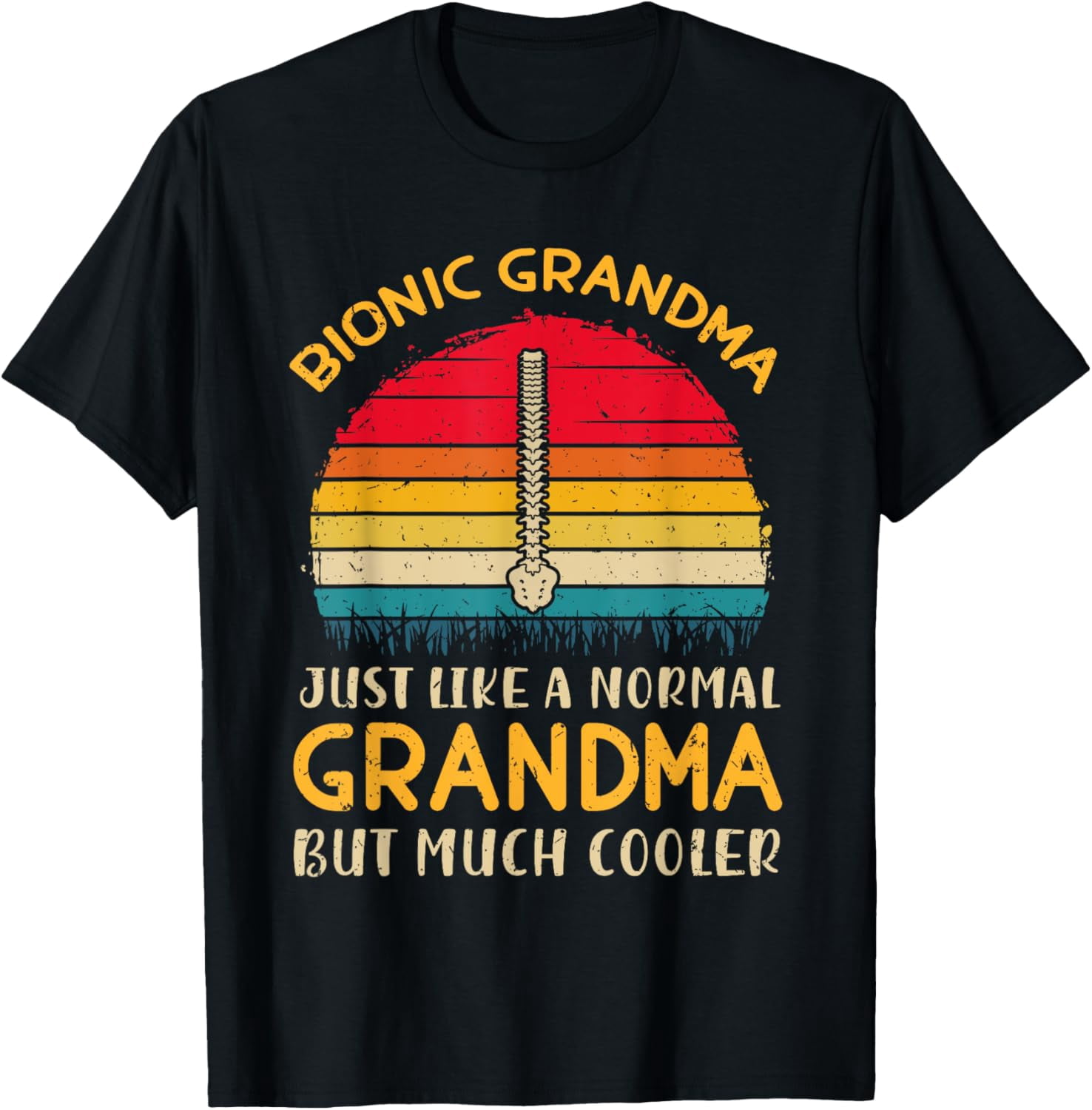 Spine Surgery Grandma Back Spinal Fusion Survivor Lumbar T-Shirt ...