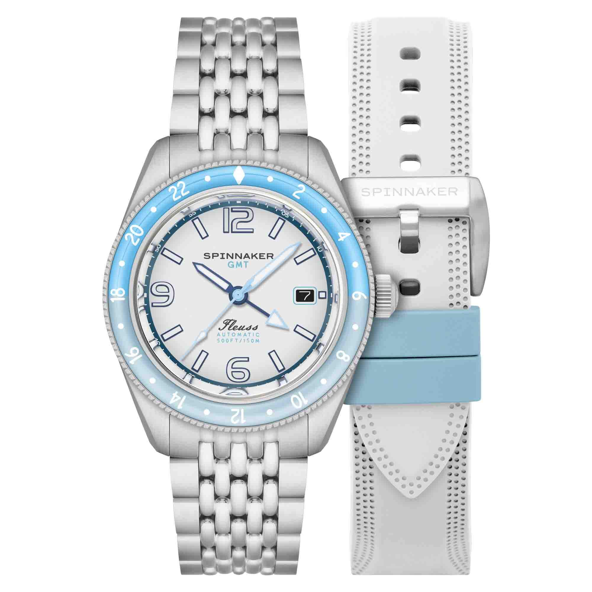Spinnaker Fleuss GMT Automatic Moon White - Walmart.com