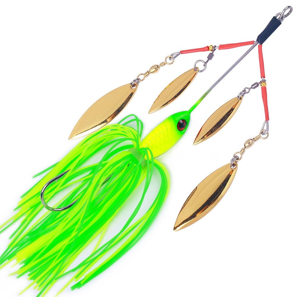 Spinner Bait Fishing Lure Willow+Bladed Spinnerbait For Bass Tackle ...