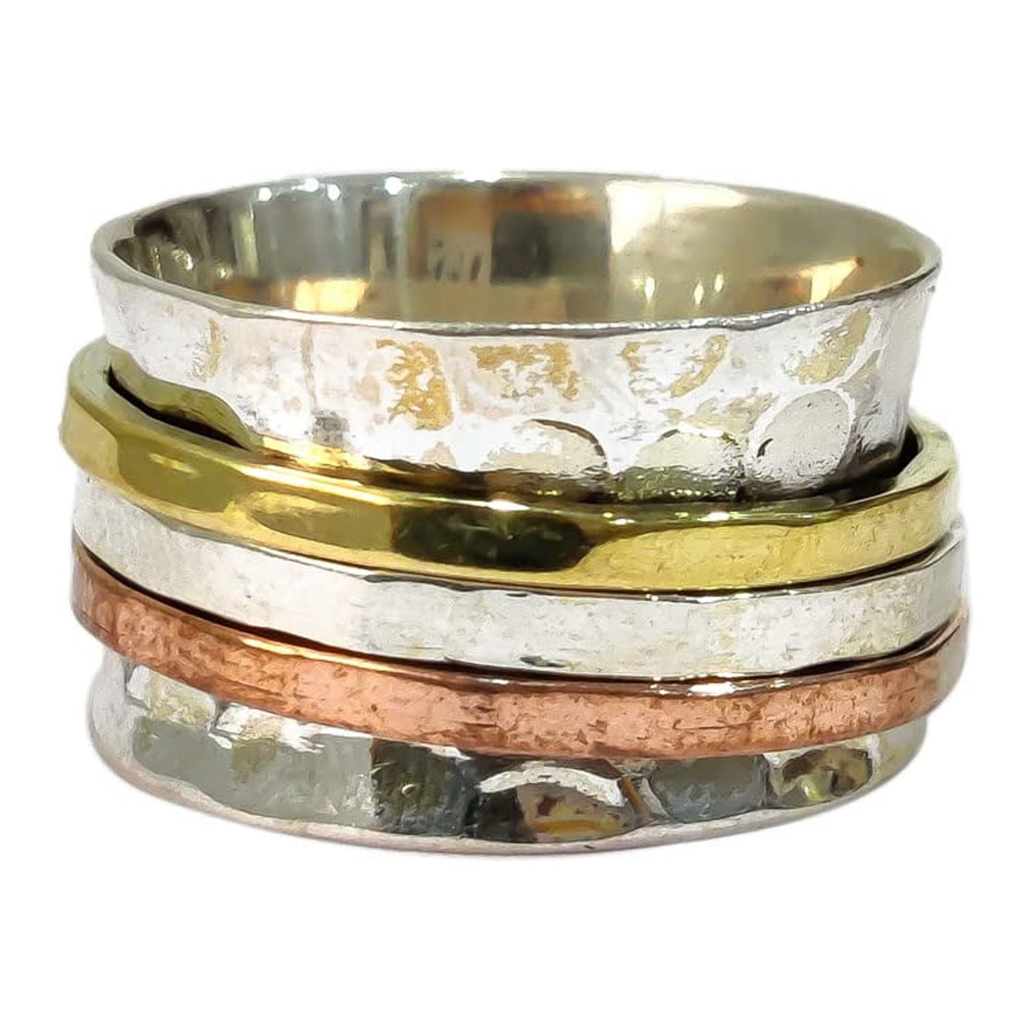 Spinner Band, Bohemian Ring, 925 Sterling Silver Ring, Spinning Thumb ...