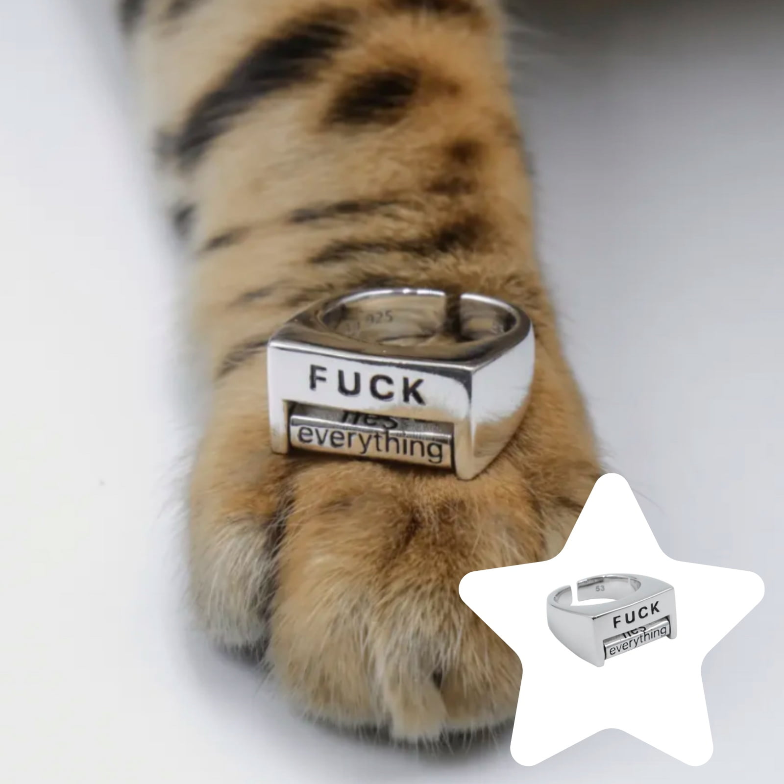 Spinner Ring Women, Love Ring Engraved Ring, Mood Rings for Women ...