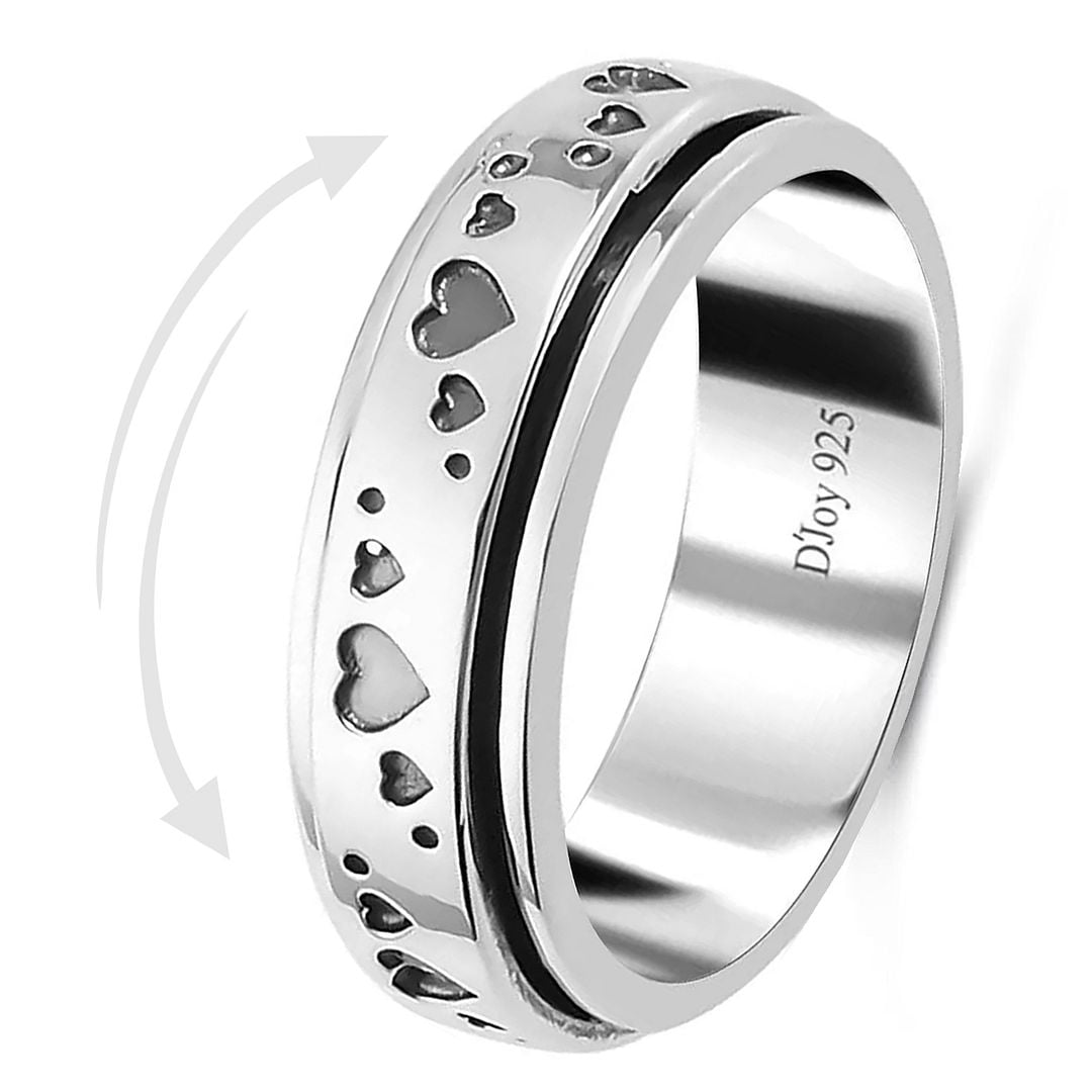 Shop LC Fidget Rings Spinner Ring for Women - Spinning Anxiety Ring for ...