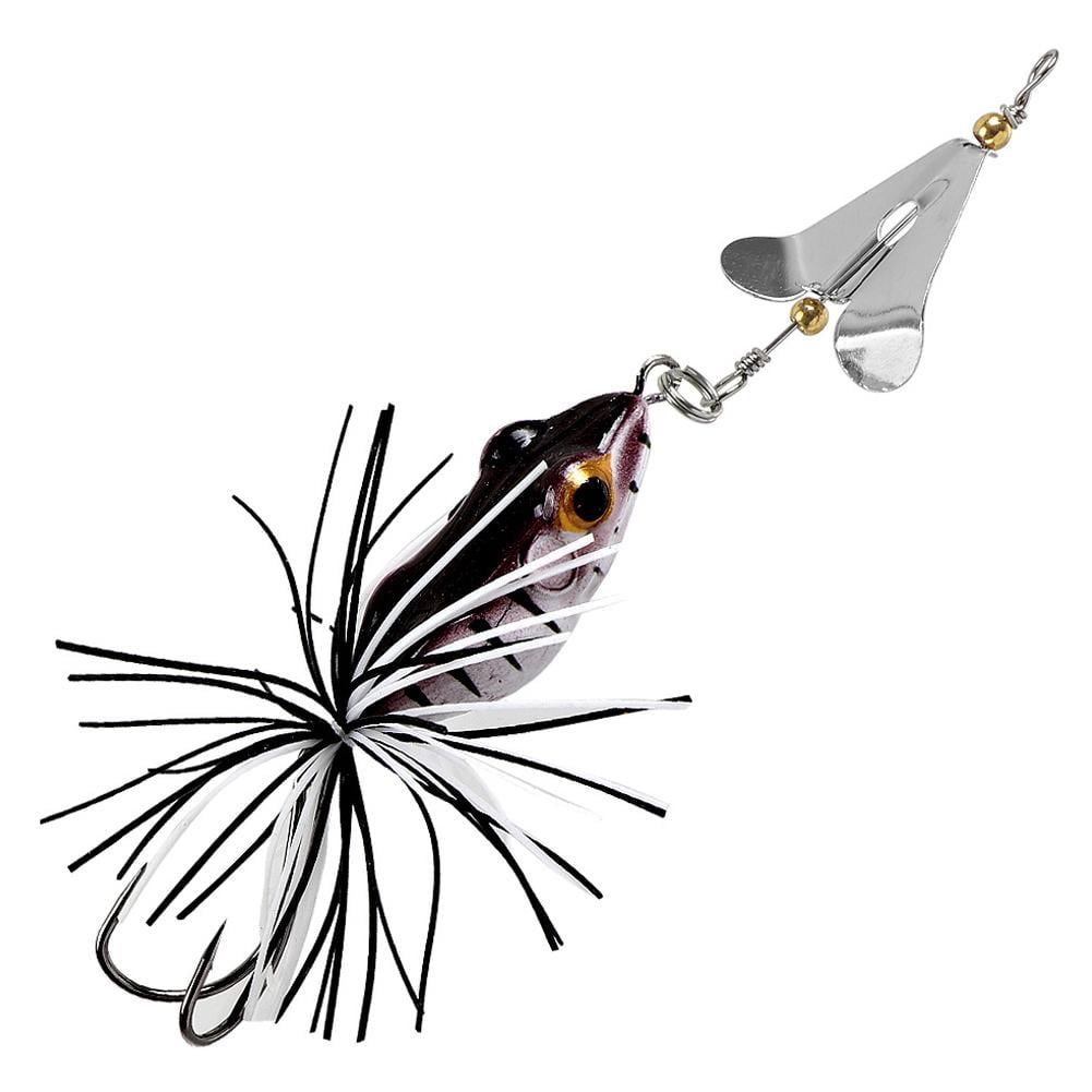 Spinnerbait Frog Lure Fishing Lure for Targeting Black Bass W/ Rotating ...