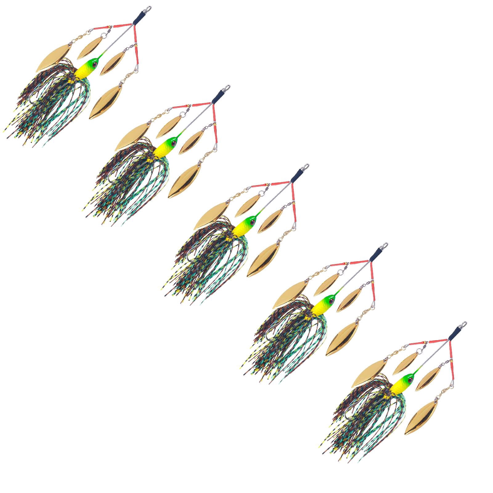 Spinnerbaits Fishing Lures 4 Willow Leaf Blades Artificial Bass Lure 0 ...