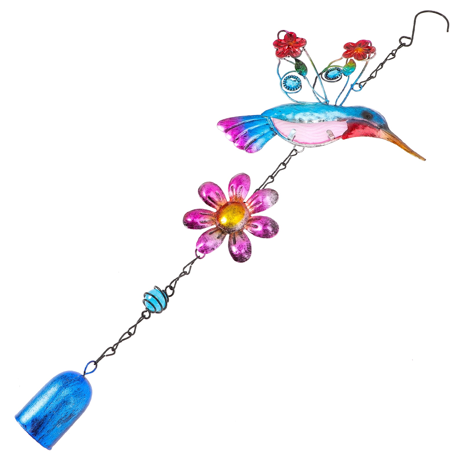 Spinners Hummingbird Bell Ornament Wind Bell Wind Chime 51x17cm Blue ...