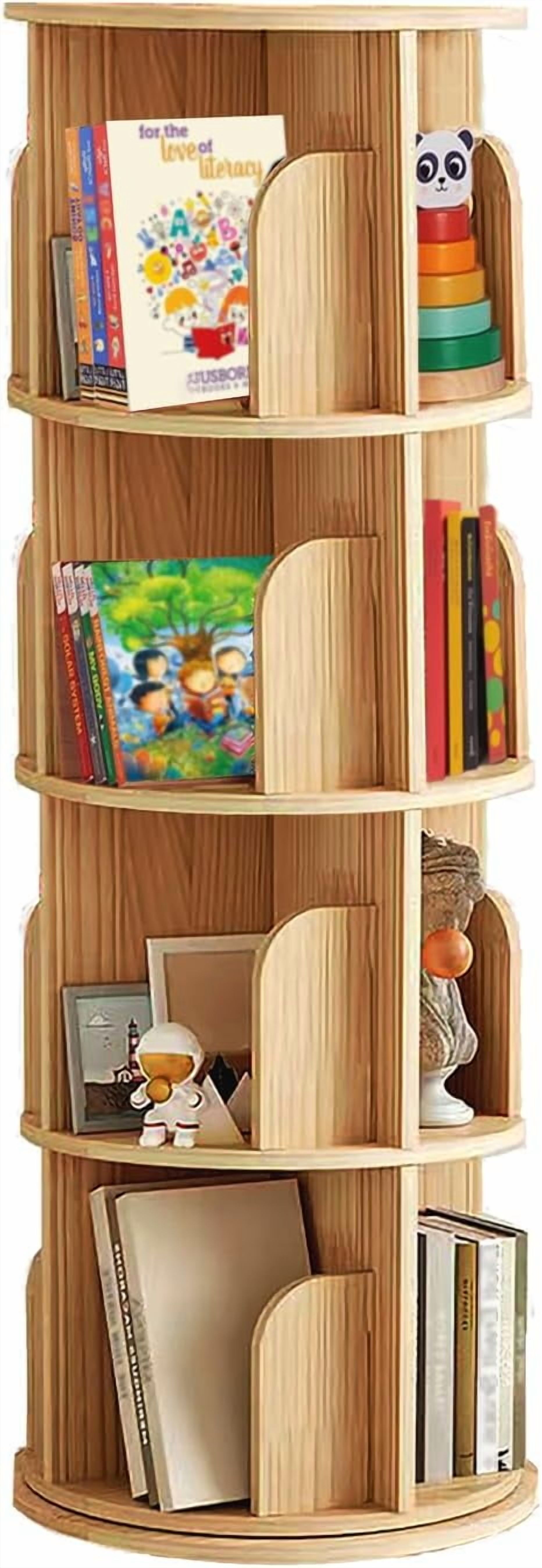 Spinning Bookshelf Rotating Bookshelf Tower 360 Rotating Kids Book ...