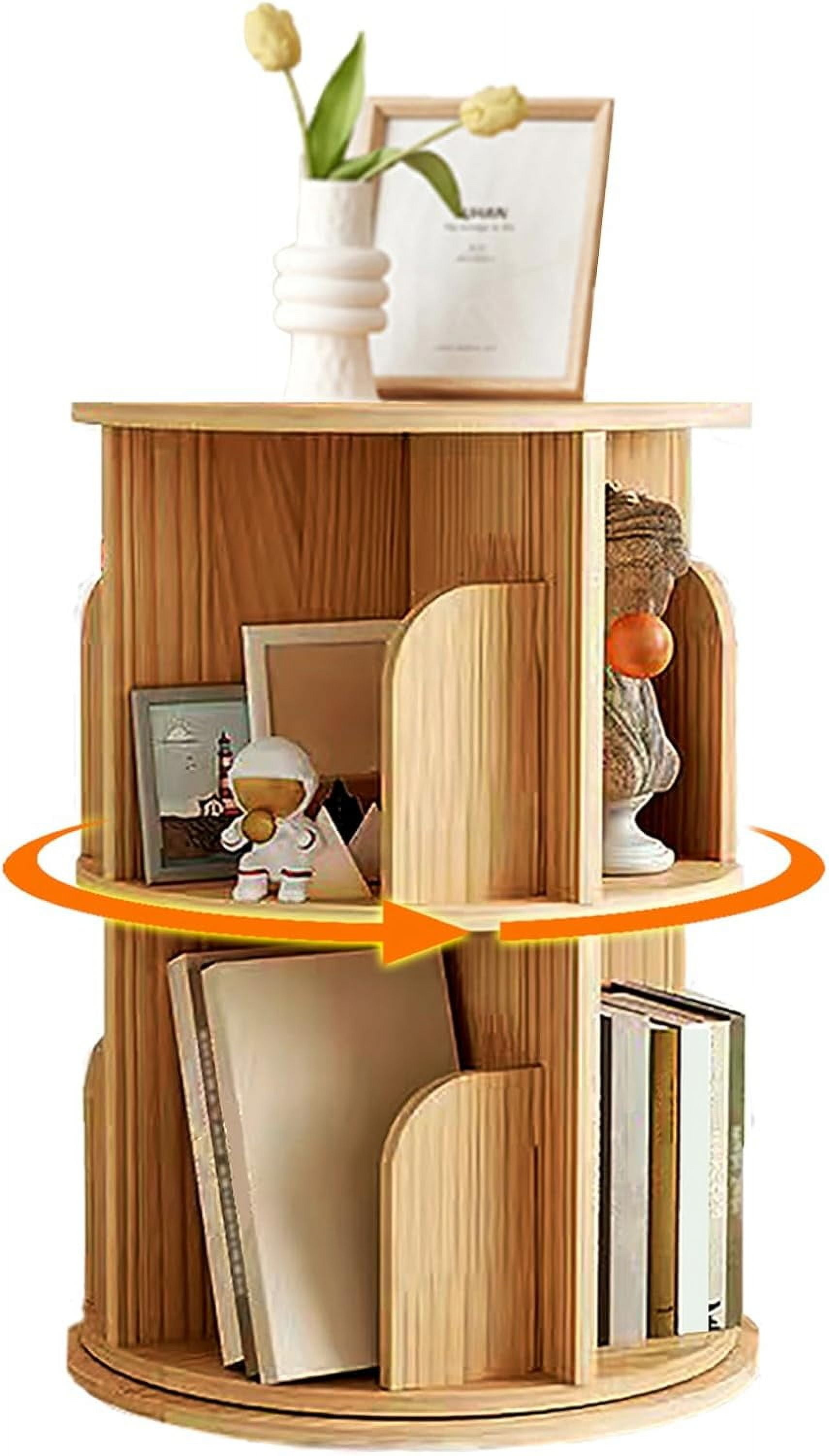 Spinning Bookshelf Rotating Bookshelf Tower 360 Rotating Kids Book ...