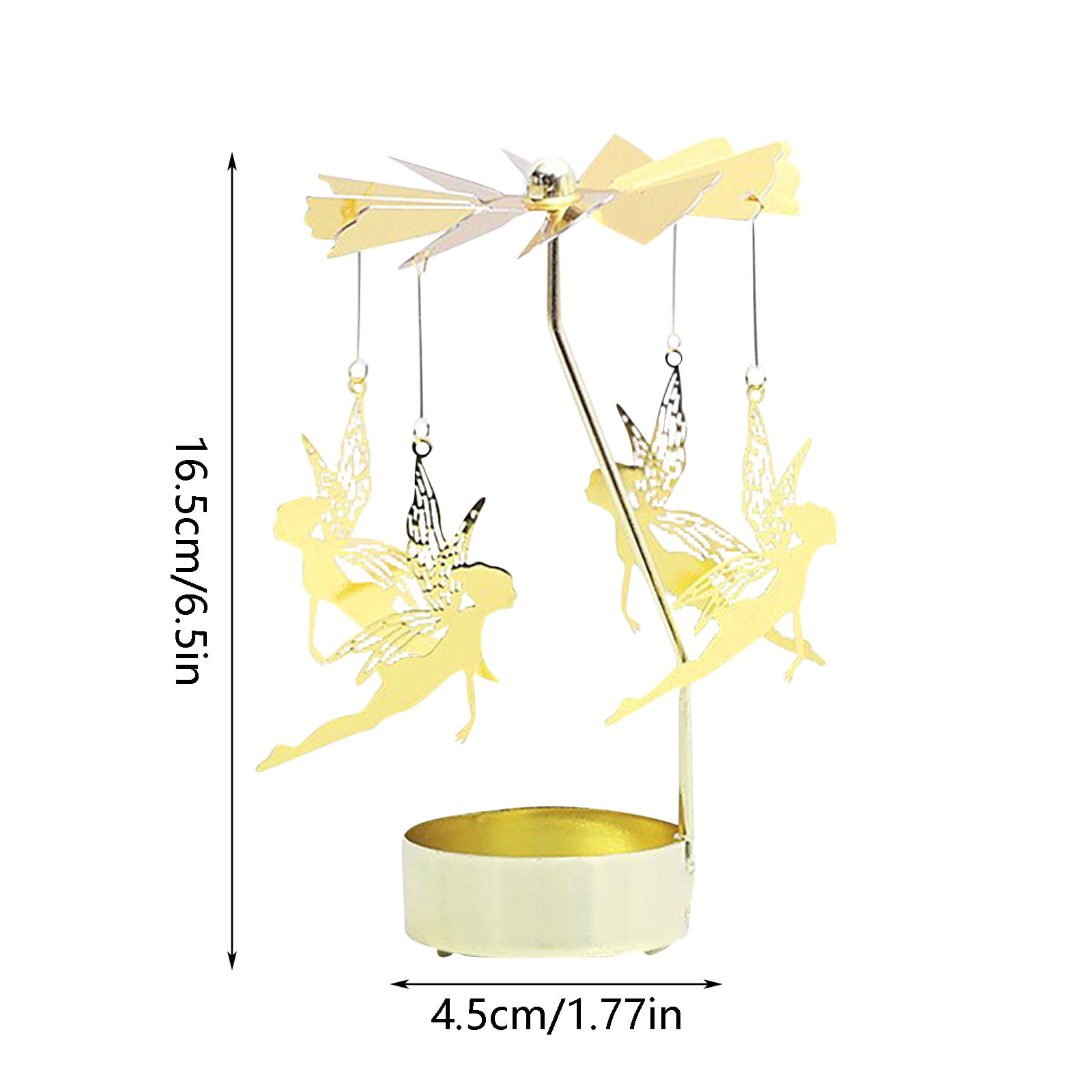 Spinning Candle Holder, Gold Tea Lights Candle Holder Fairy Candle ...