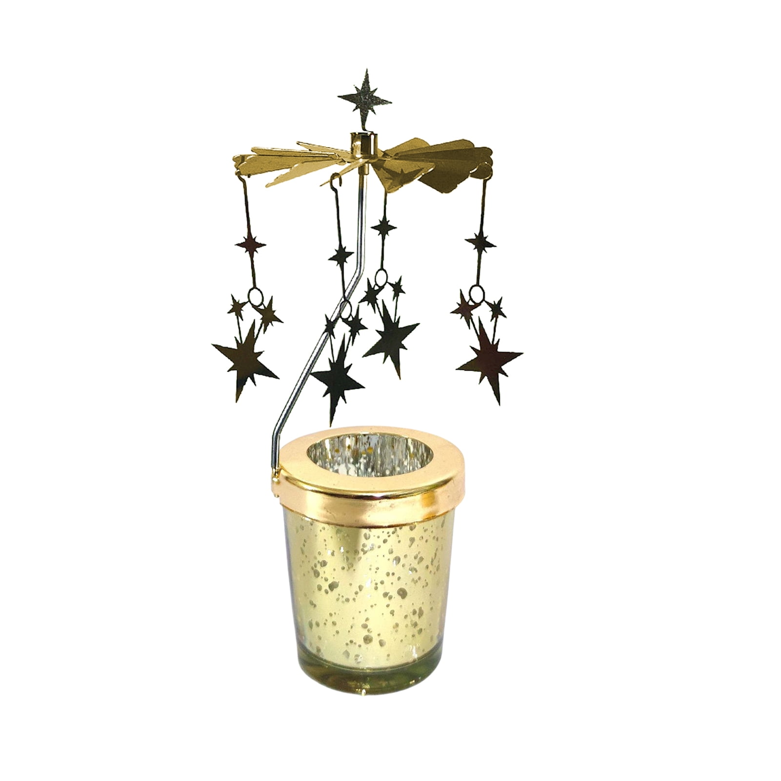 Spinning Candle Holder,Snowflake Deer Candle Carousel,Rotary Candle ...