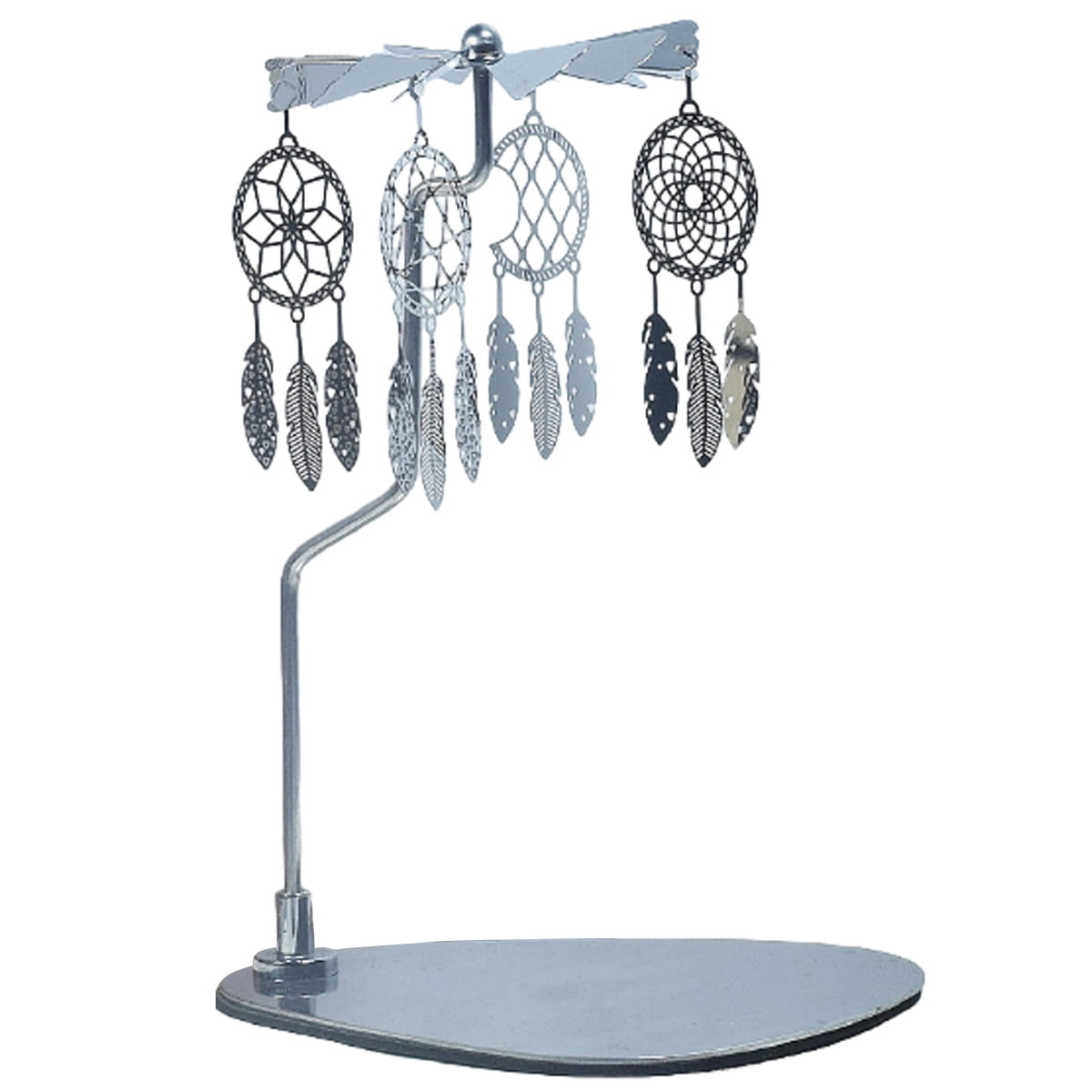 Spinning Candle Holder with Tray, Golden Candle Spinner,Rotating Metal ...