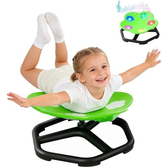Spinning Chair for Autistic Kids, Sensory Swivel Chair with Light and ...