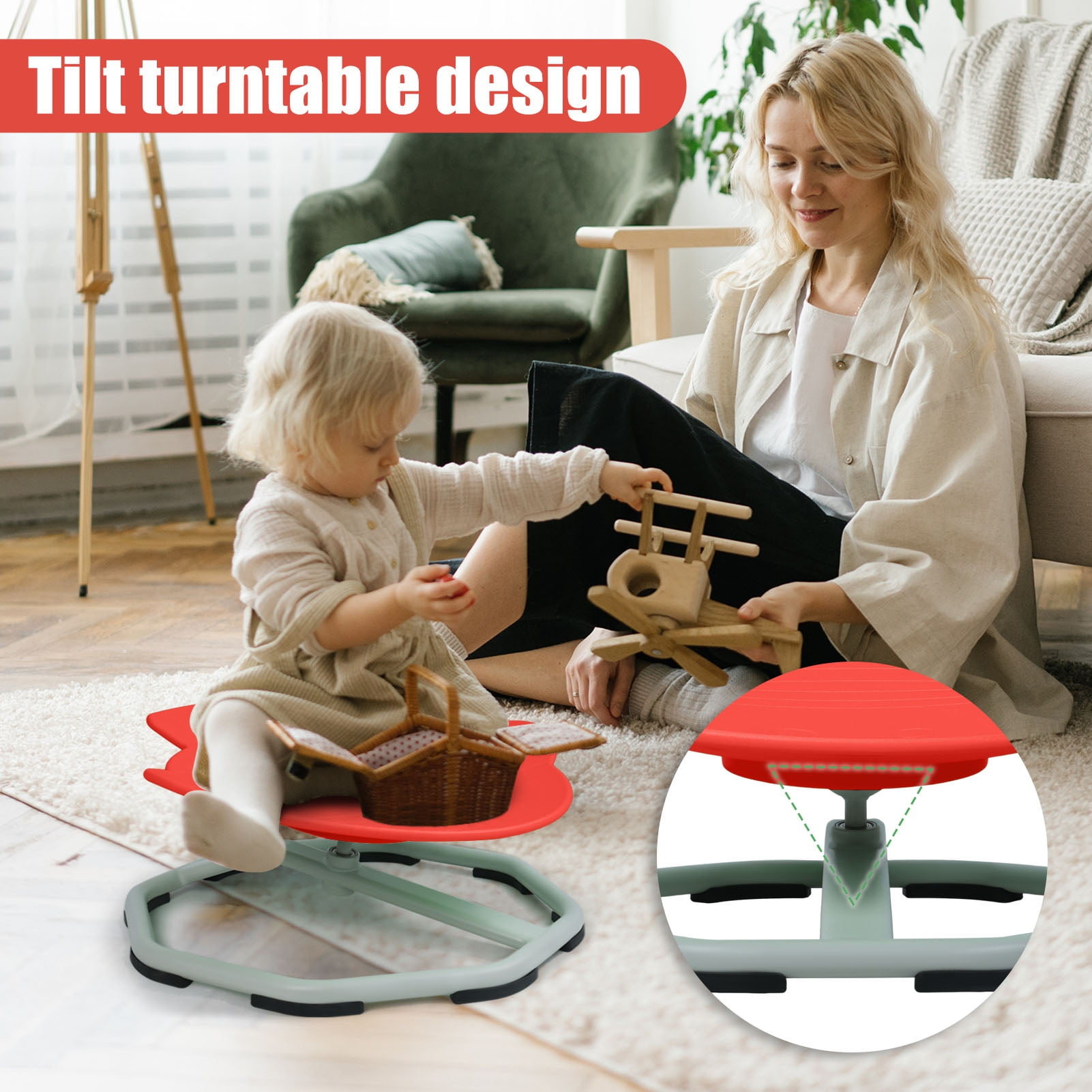 Spinning Chair, Kids Swivel Chair, Autistic Kids Sensory Swivel Chair ...