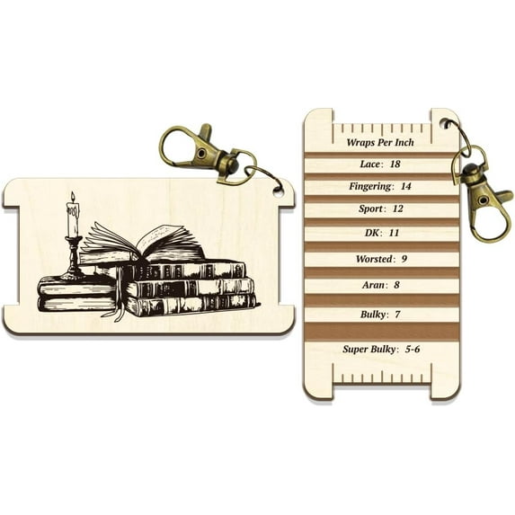 Spinning Control Card Book Patterns Multifunctional Wooden WPI Ruler ...