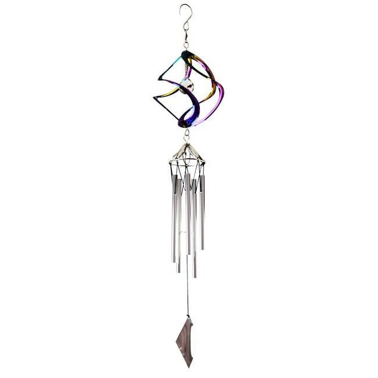 Spinning Crystal Wind chime - Crystal Prism Sun Catcher with Aluminum ...