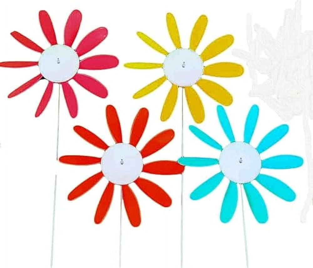 Spinning Daisies (Pack of 4) Beloit Plastics 12 inch Dia. Random Color ...