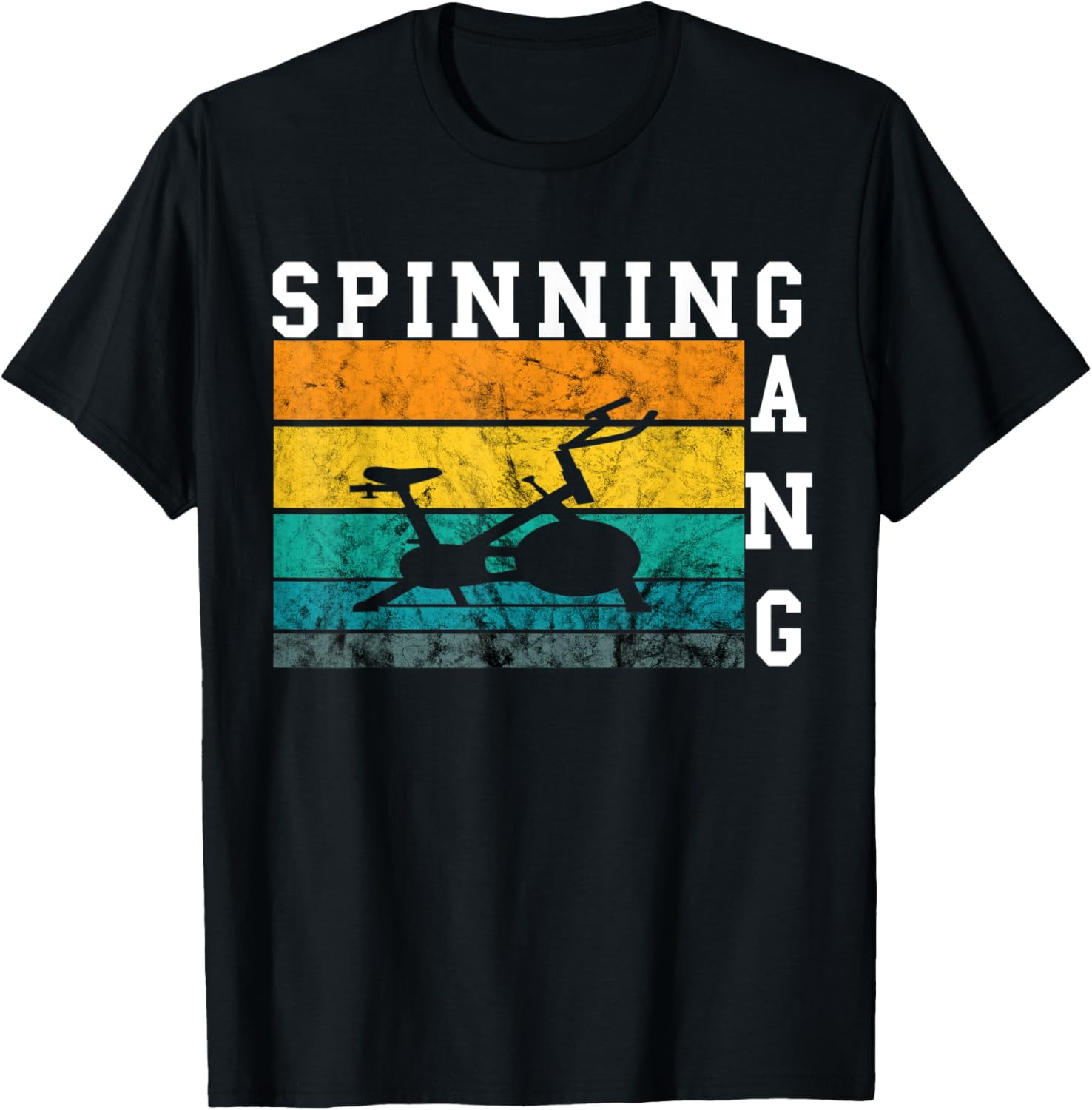 Spinning Gang Team Squad Crew Bike Fitness Retro Vintage T-Shirt - Walmart.com