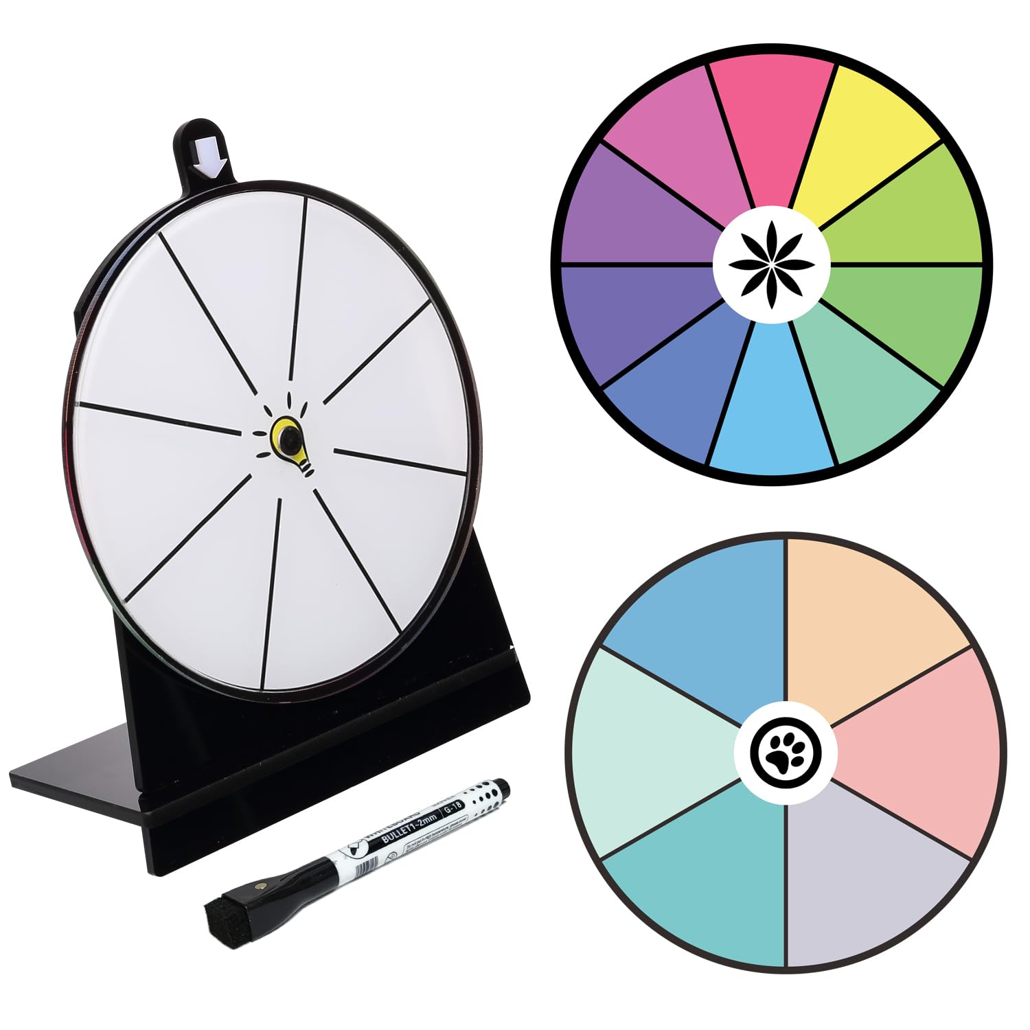 Spinning Prize Wheel, 6 inch Wheel-Spinning Wheel for Prizes with Stand ...
