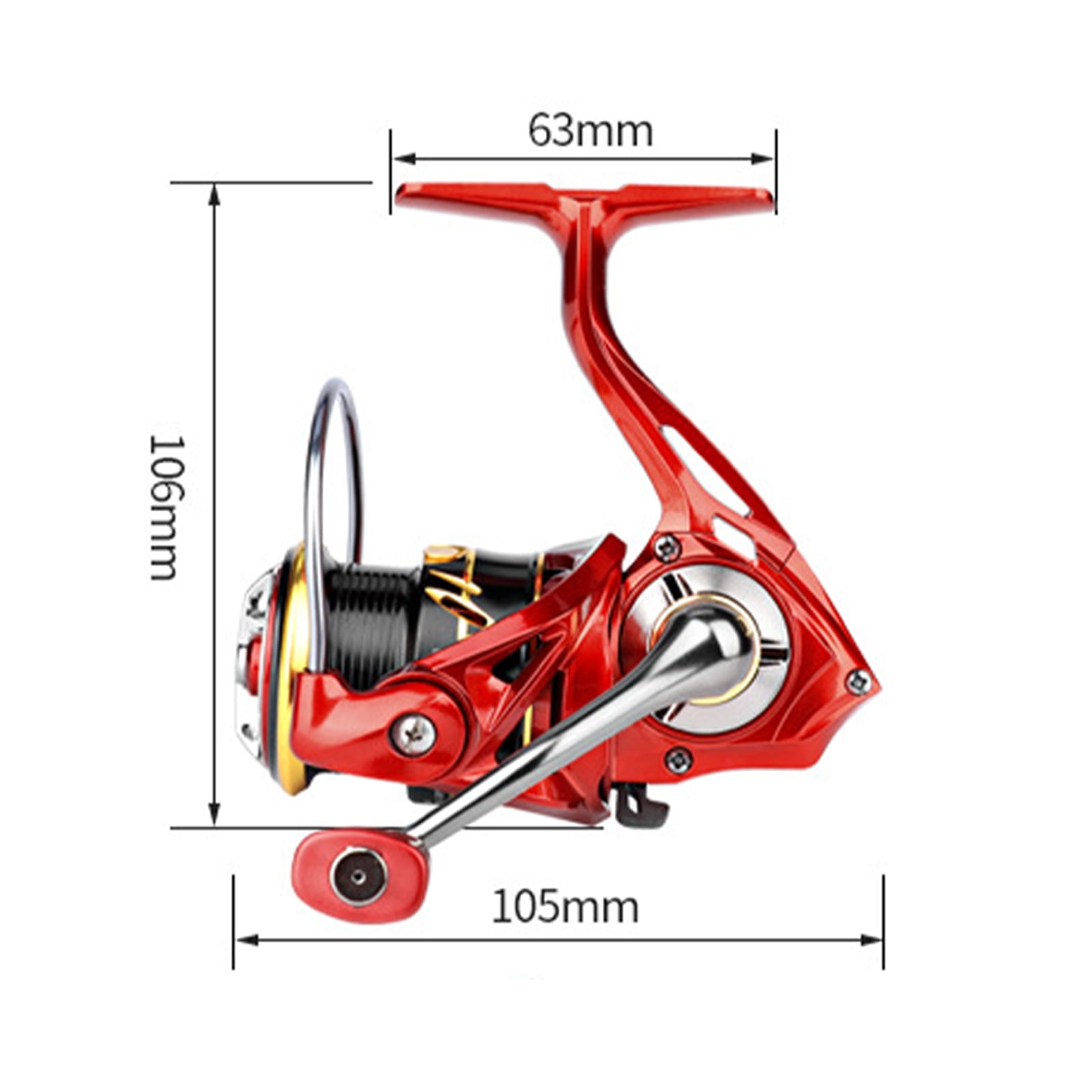 Spinning Reel - Ultralight Speed Ratio 6.2:1 Metal Spool Saltwater Spinning Reels Surfcast 5+1BB ...