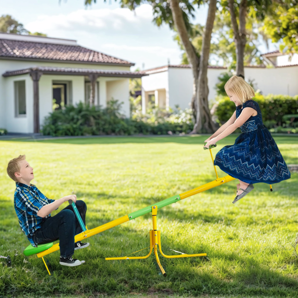 Spinning Teeter Totter for Kids Outdoor, SHINPT Playground Seesaw with ...