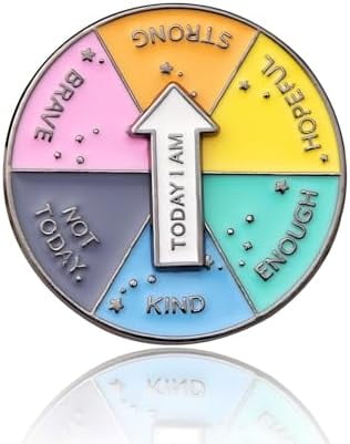 Spinning 'Today I Am' Enamel Pin Badge,Creative Mood Badge Brooch ...