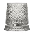 Spinning Whiskey Glass Rotating Old Fashioned Clear Rocks Glass for ...