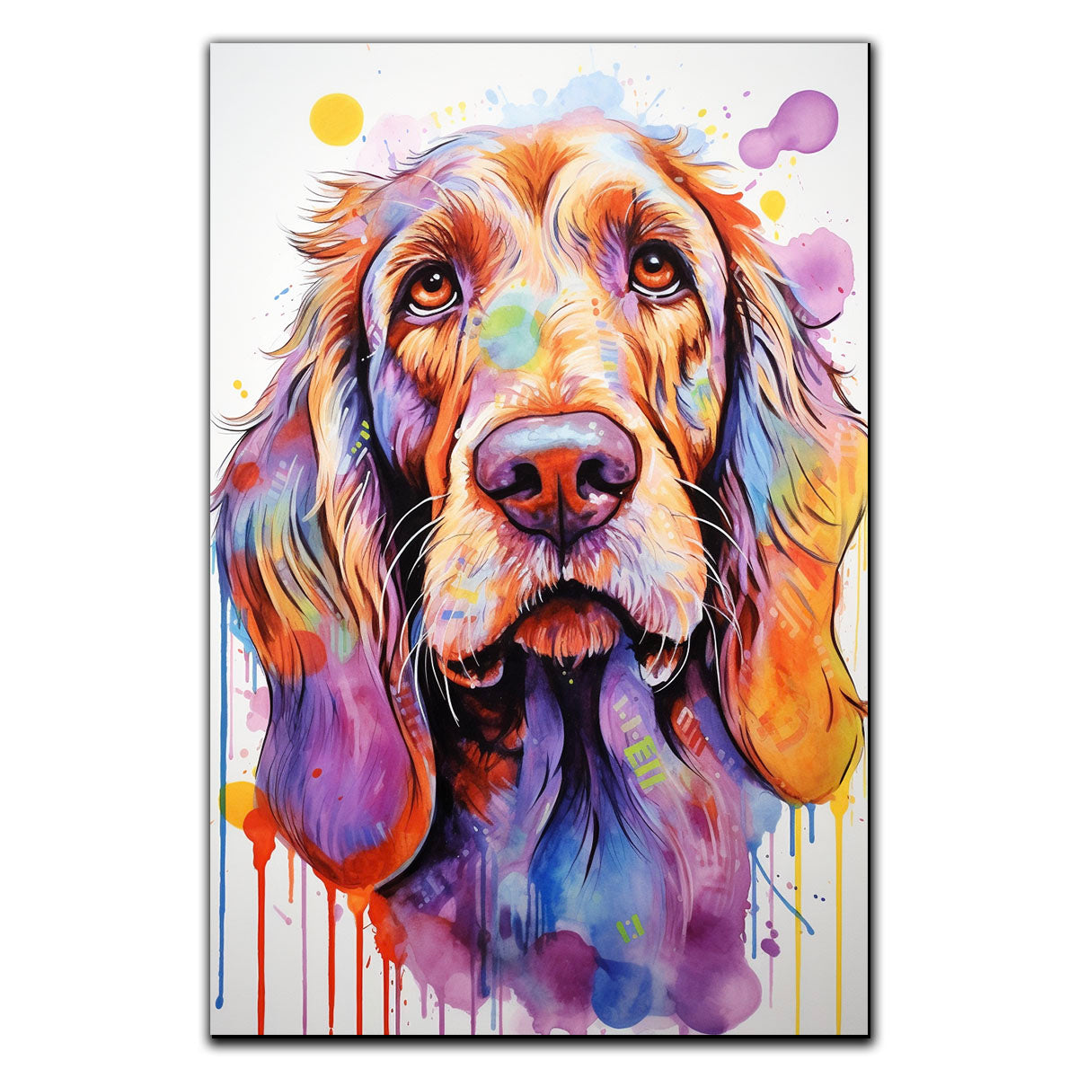 Spinone Italiano Canvas Wall Art Famous Oil Paintings Monets Watercolor ...