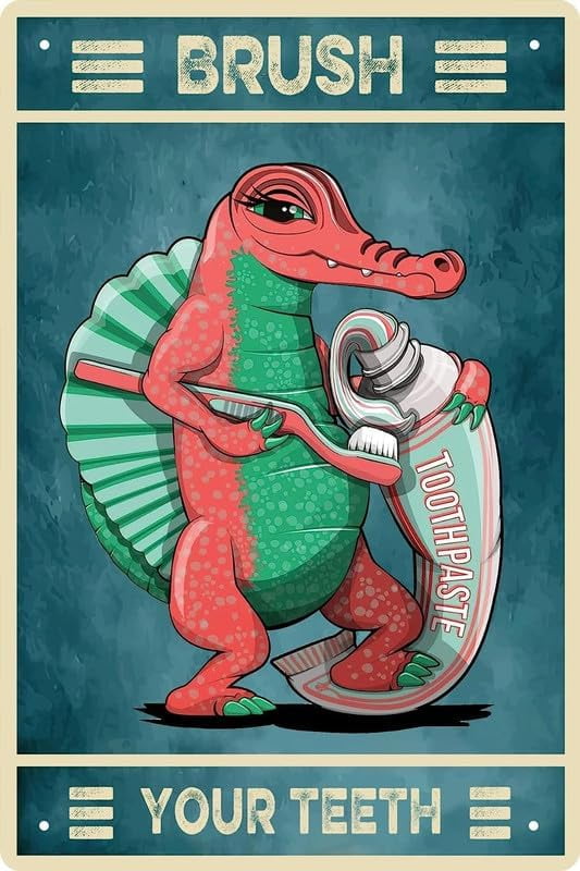 Spinosaurus Funny Boy Bathroom Signs Dragon Decor Gifts For Women ...