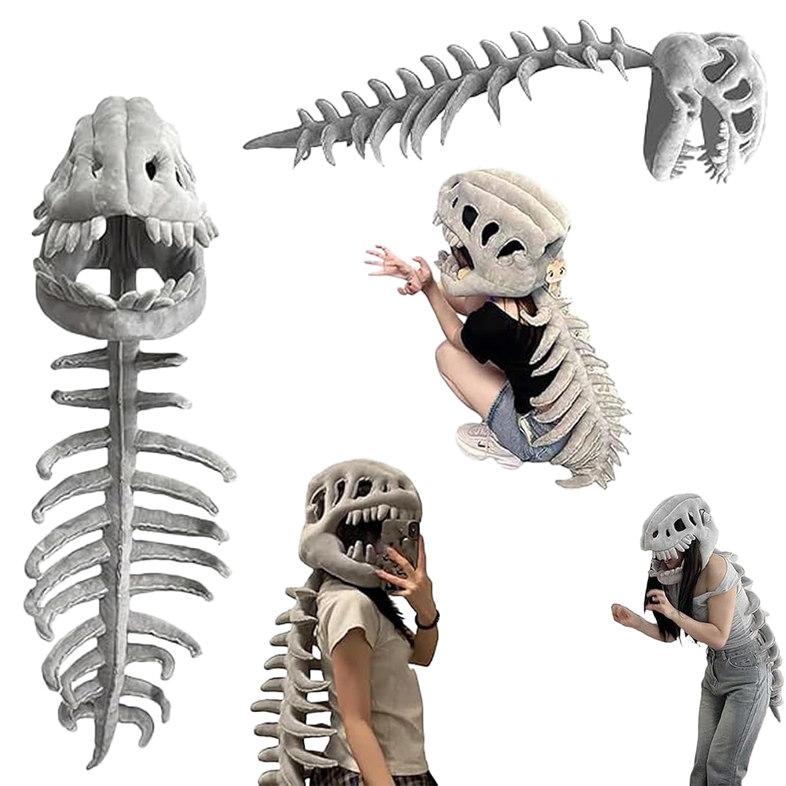 Spinosaurus Plush Dino Outfit, 29.5inch Outfit Fun Dinosaur Skeleton ...
