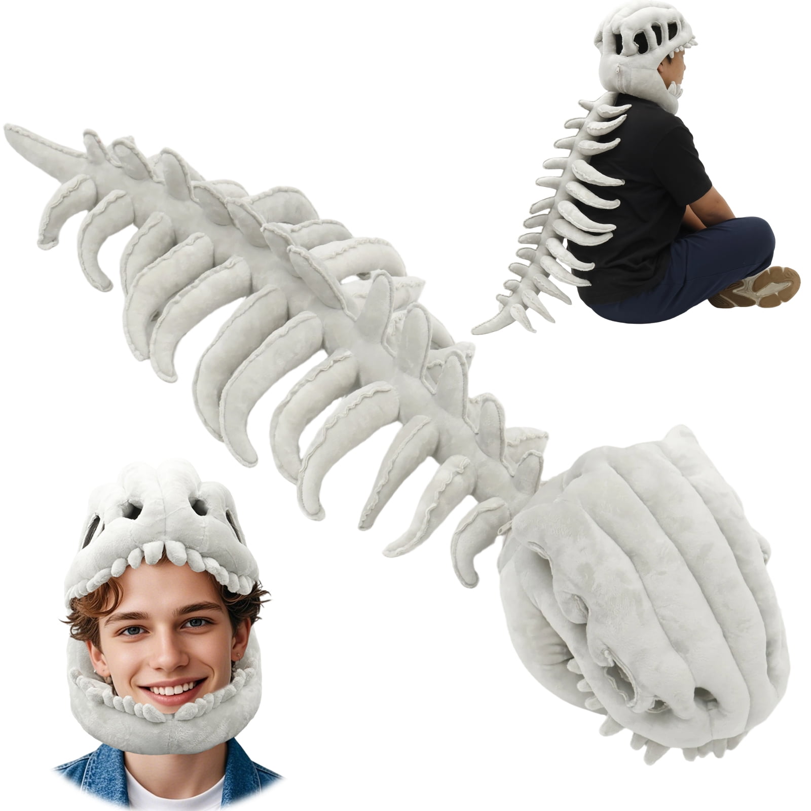 Spinosaurus Plush Dino Outfit Halloween Fun Dinosaur Skeleton Plush ...