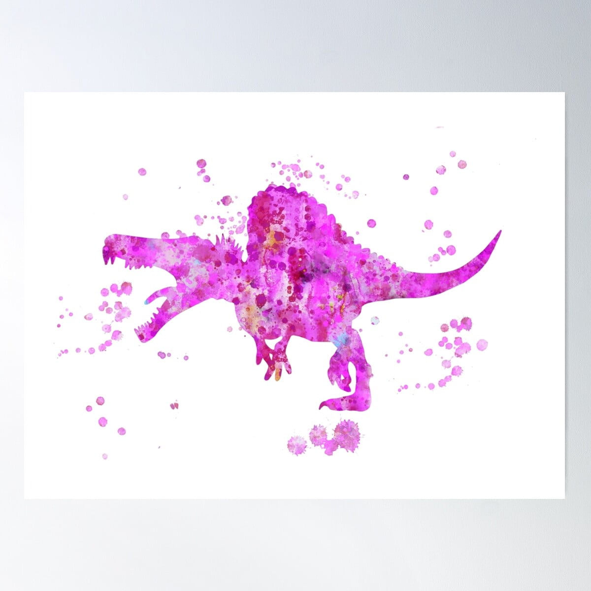 Spinosaurus, Watercolor Spinosaurus Poster Wall Art, Modern Wall Decor ...
