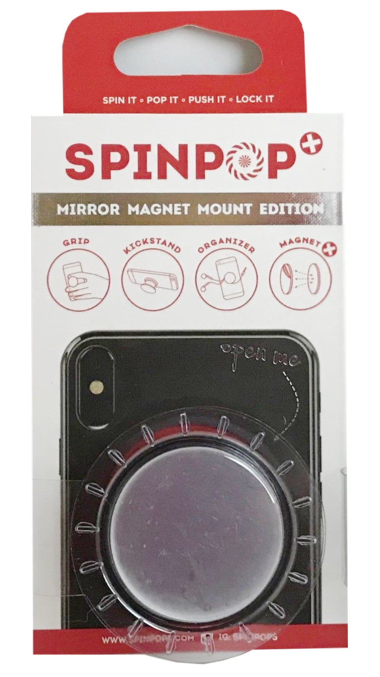 Spinpop Collapsible Grip And Kickstand For Phones And Tablets - Mirror ...