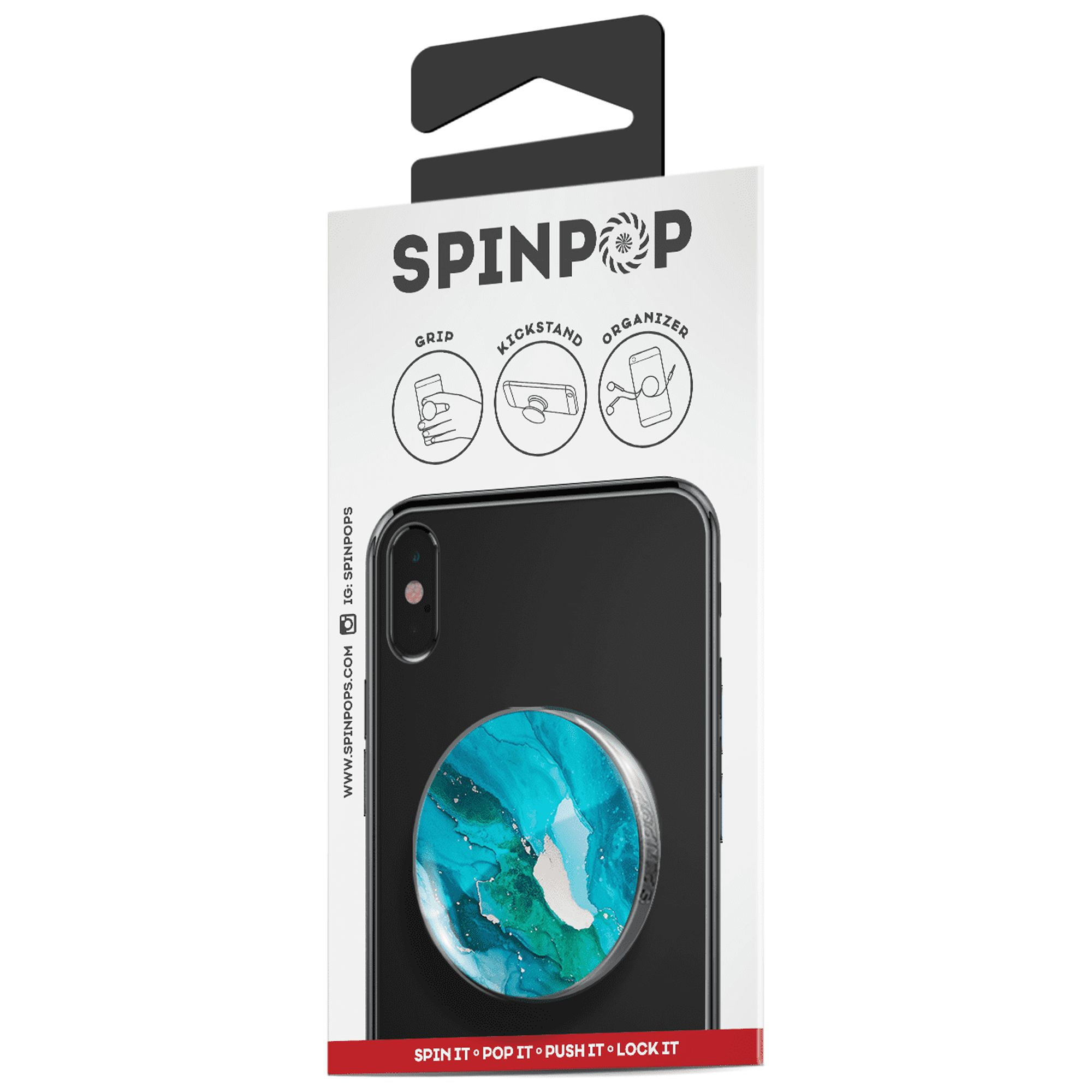 Spinpop Phone Grip - Blue Multi Gold Foil - Walmart.com