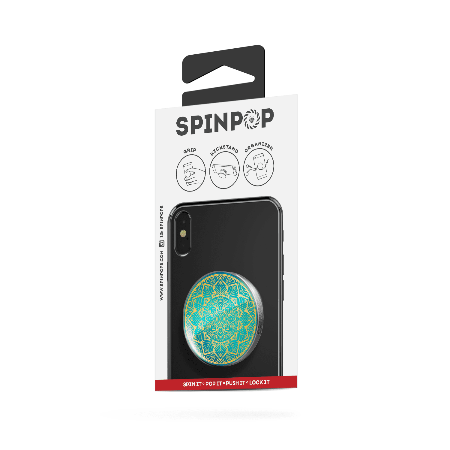 Spinpop Phone Grip - Gold Green Foil - Walmart.com