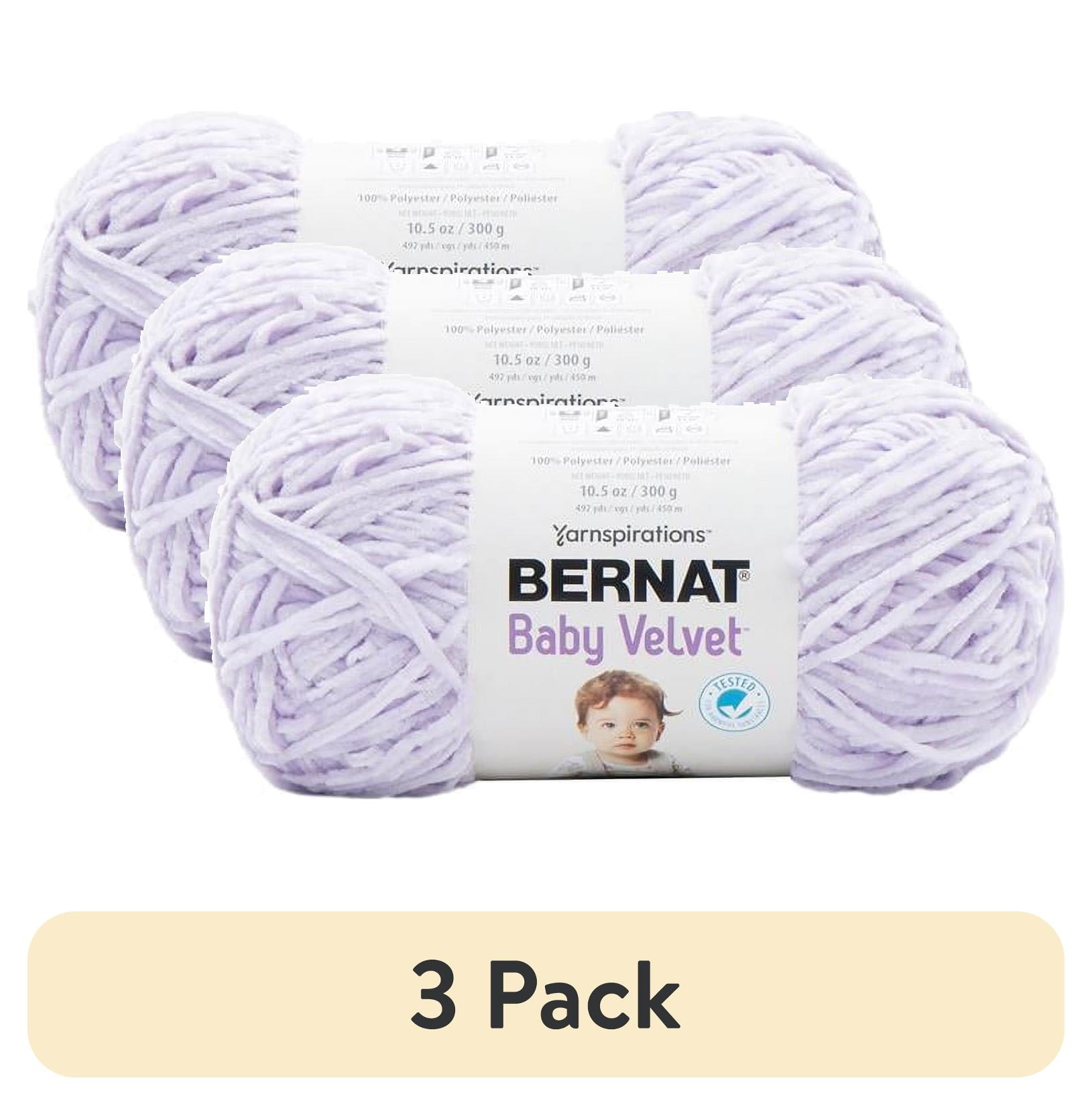 (3 pack) Spinrite 164186-86032 Bernat Baby Velvet Yarn, Lilac Blooms ...