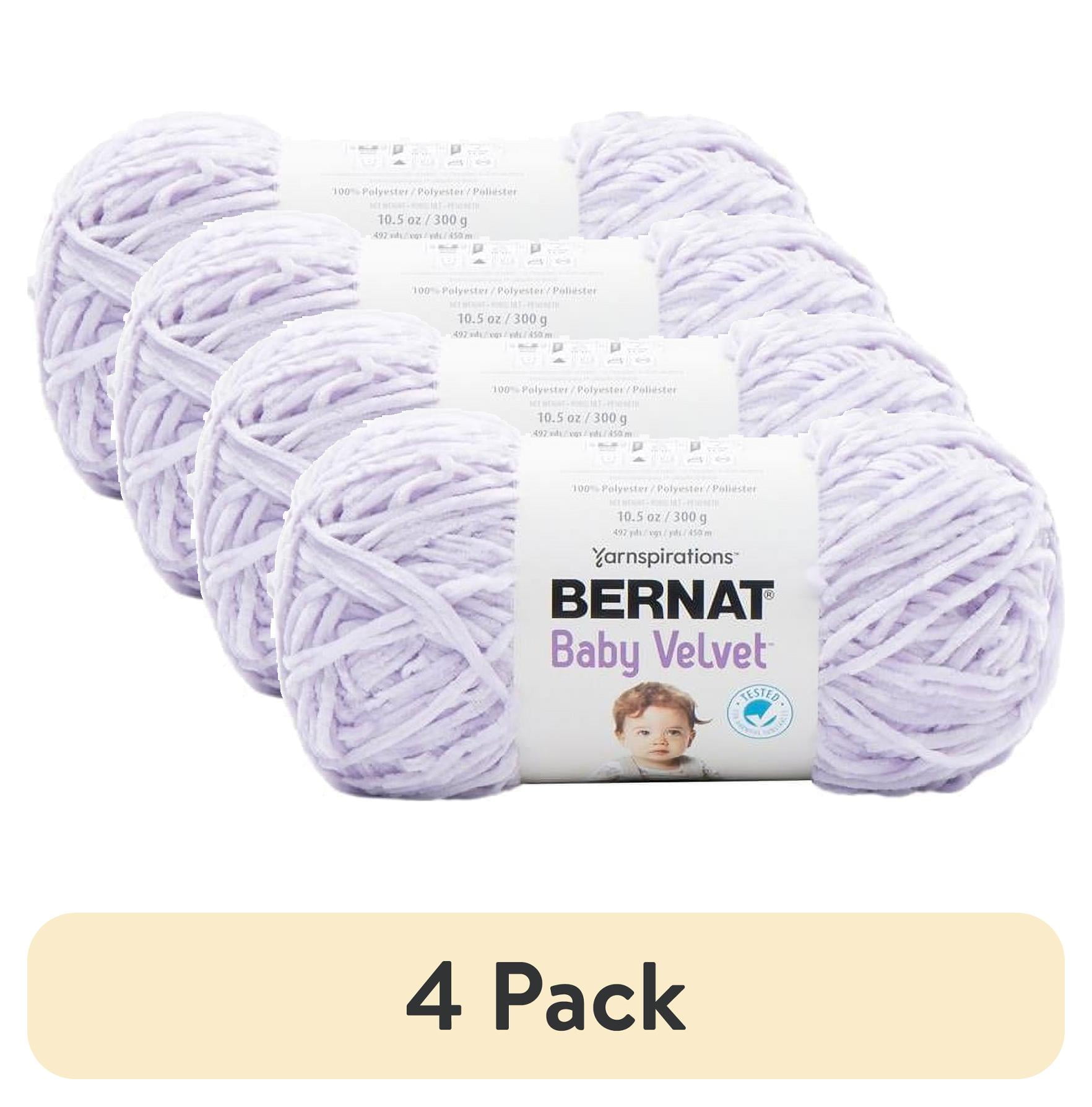 (4 pack) Spinrite 164186-86032 Bernat Baby Velvet Yarn, Lilac Blooms ...
